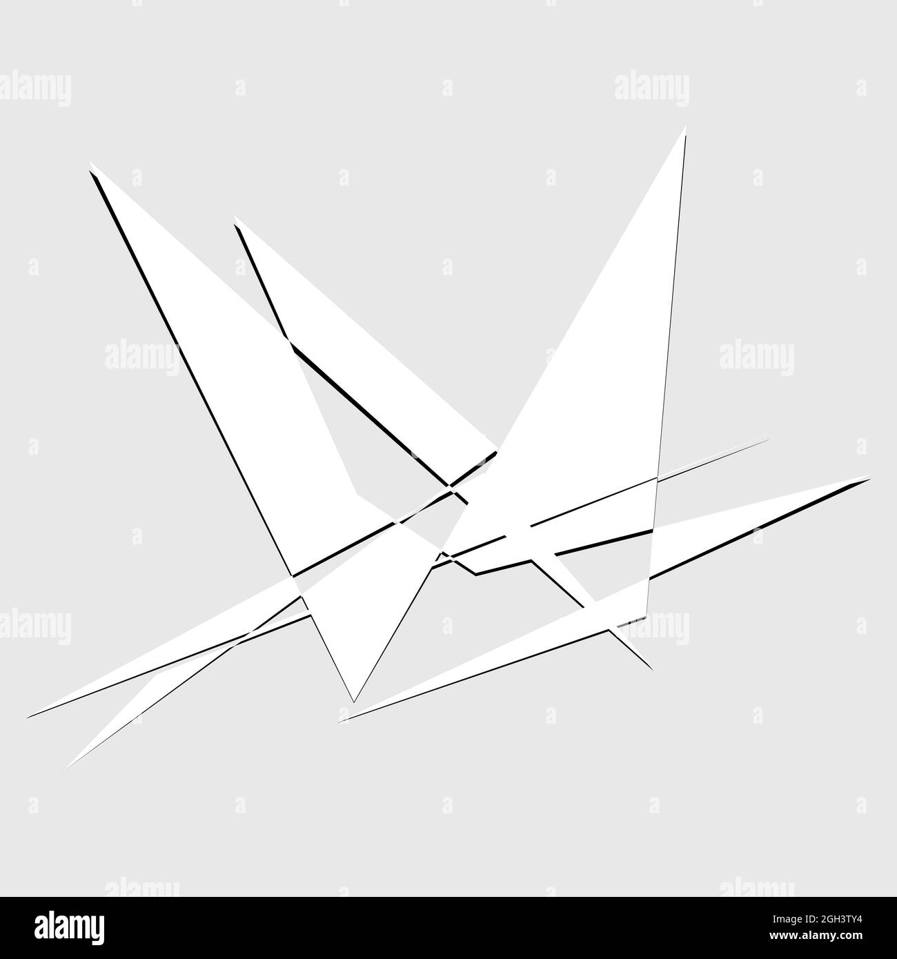 Edgy, ruptured, shatter, splinter shape, design element. Random ...