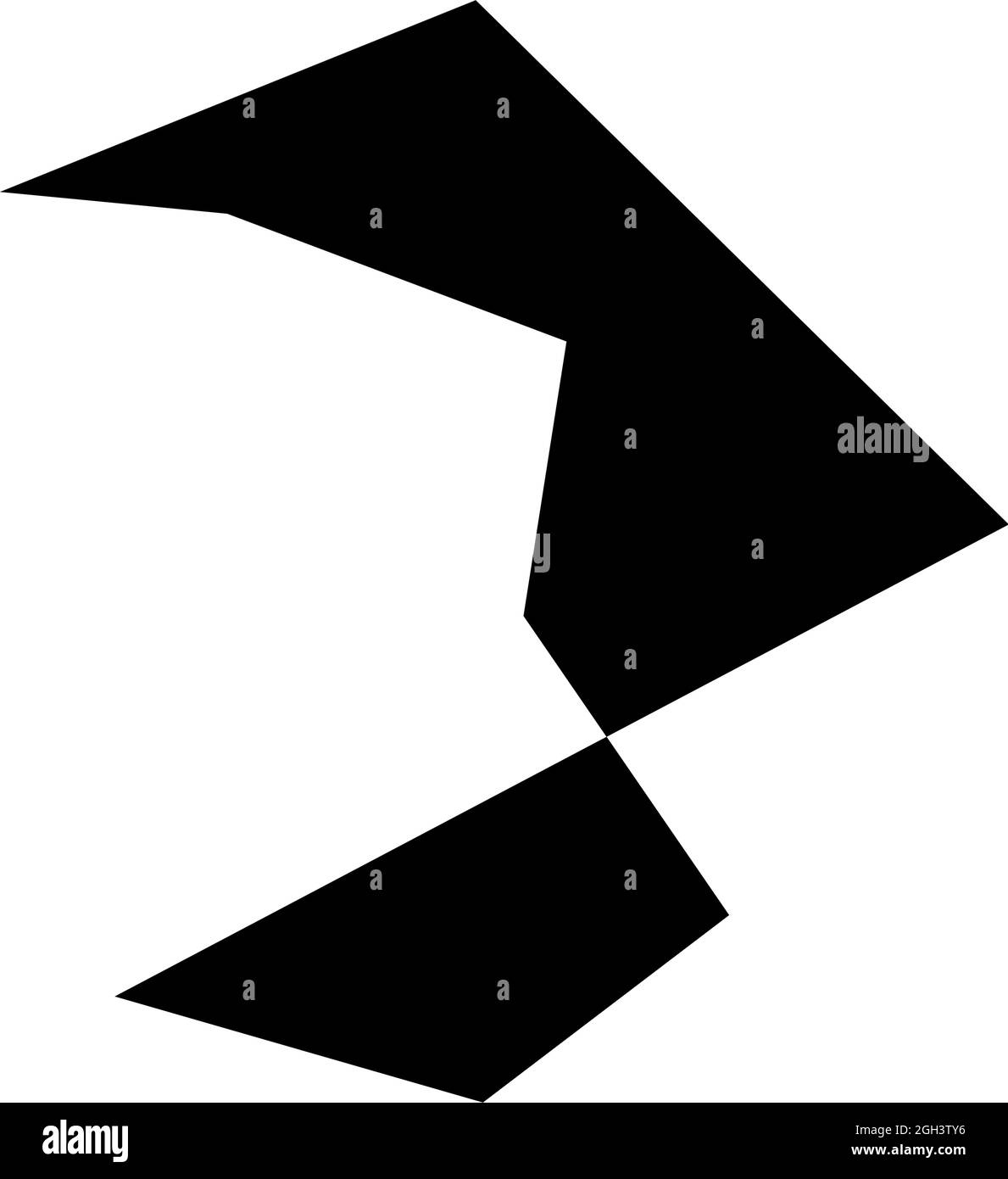 Edgy, ruptured, shatter, splinter shape, design element. Random ...