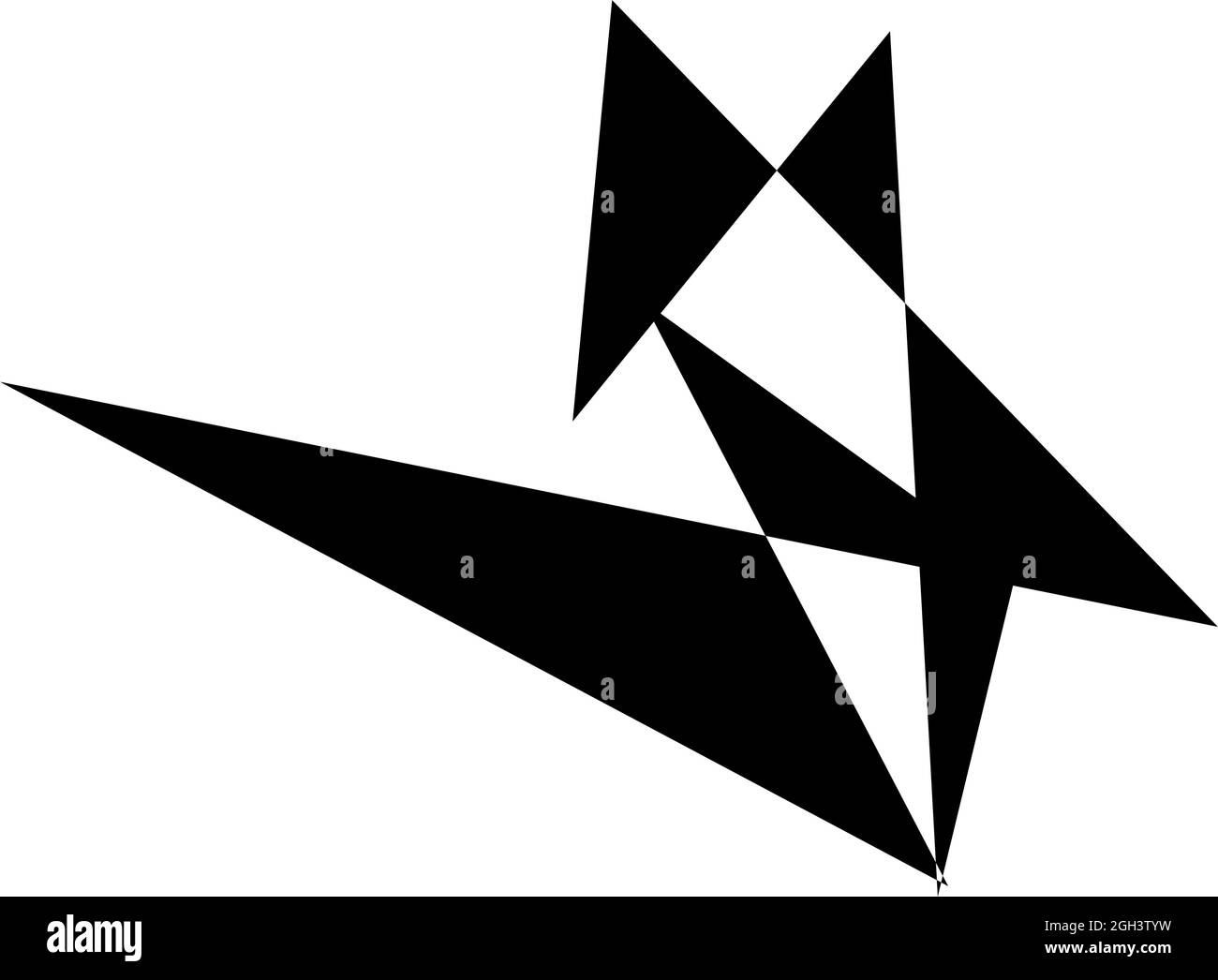 Edgy, ruptured, shatter, splinter shape, design element. Random ...