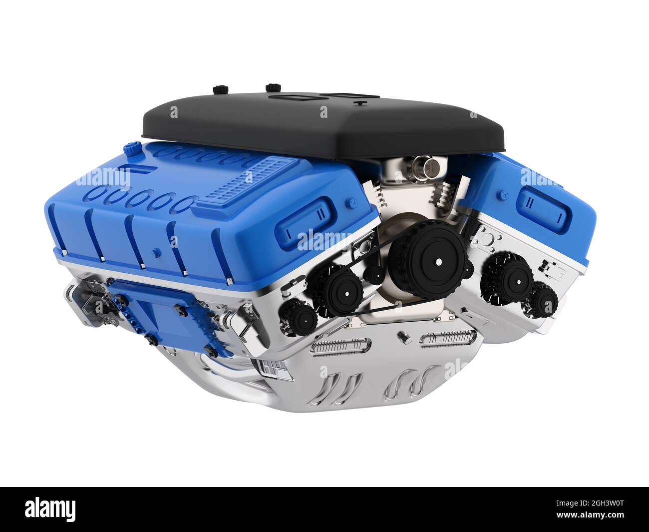 3d rendering car engine or machine isolated on white Stock Photo - Alamy