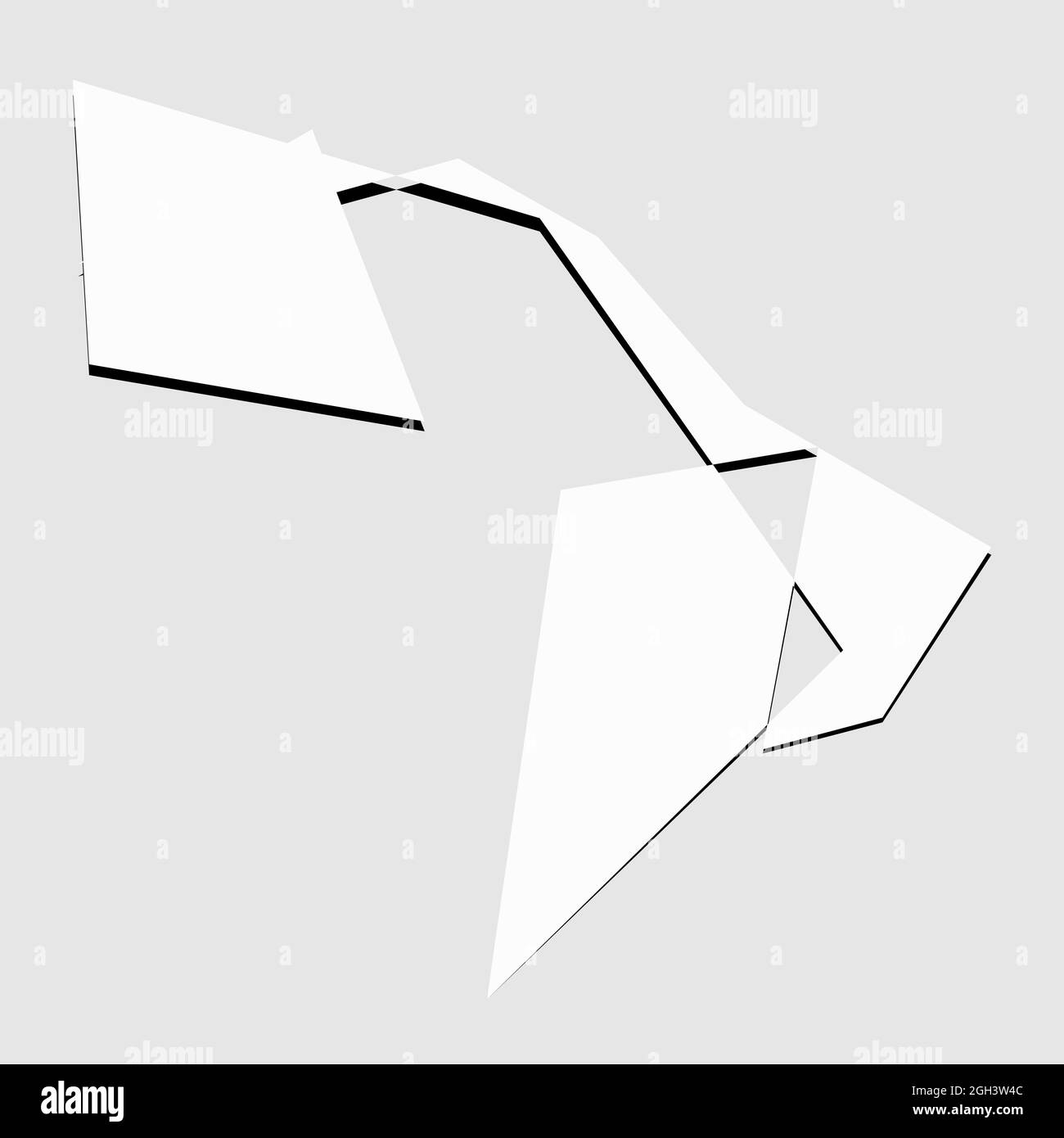 Edgy, ruptured, shatter, splinter shape, design element. Random ...