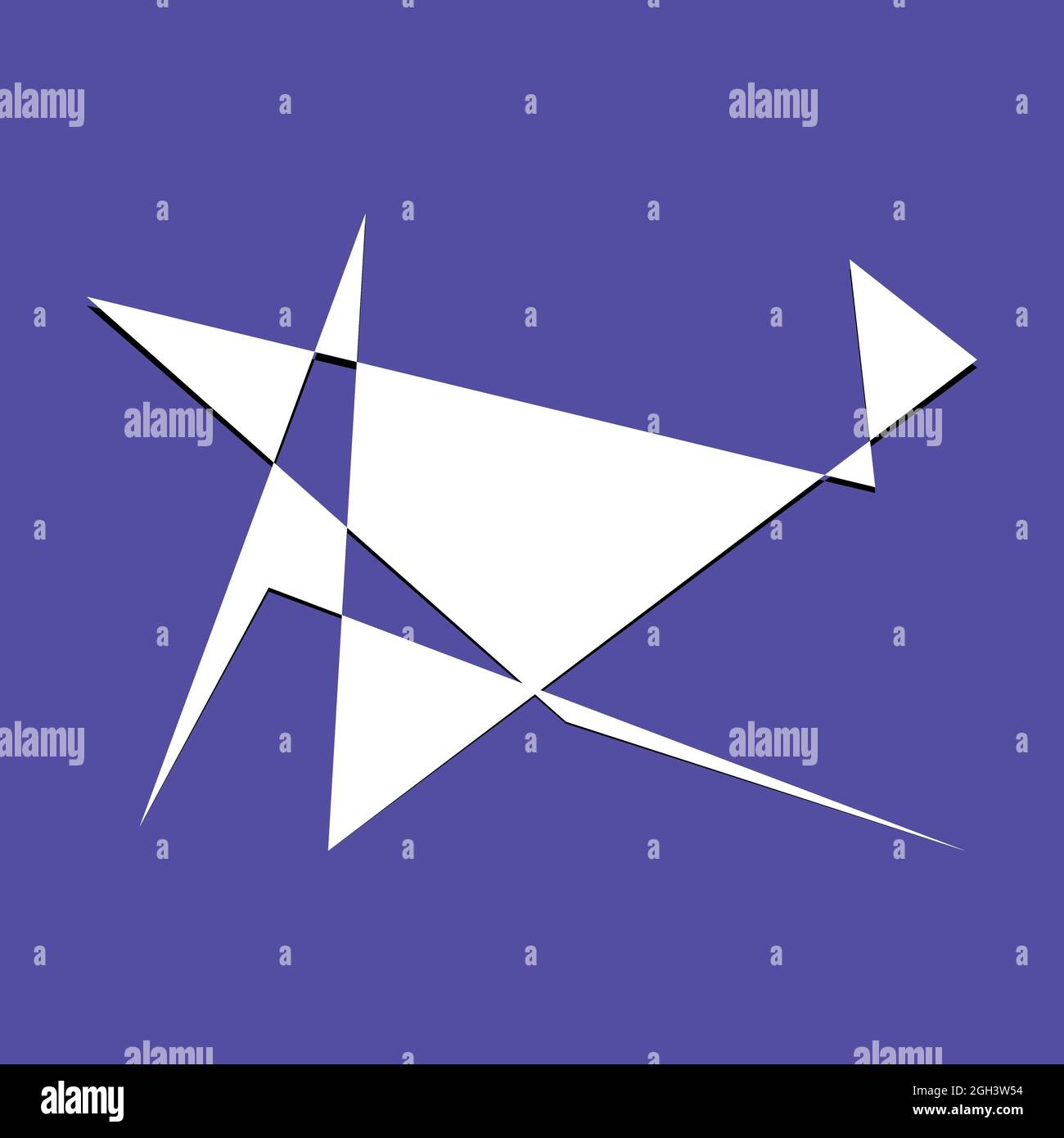 Edgy, ruptured, shatter, splinter shape, design element. Random ...