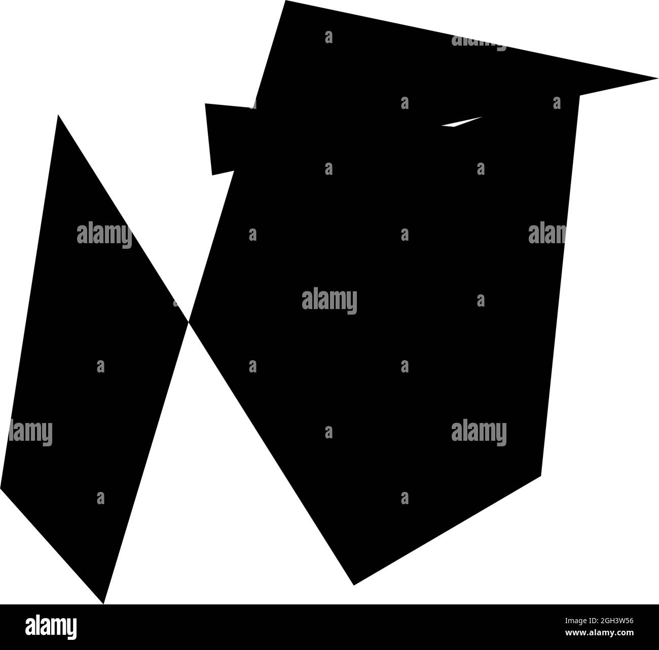 Edgy, ruptured, shatter, splinter shape, design element. Random ...