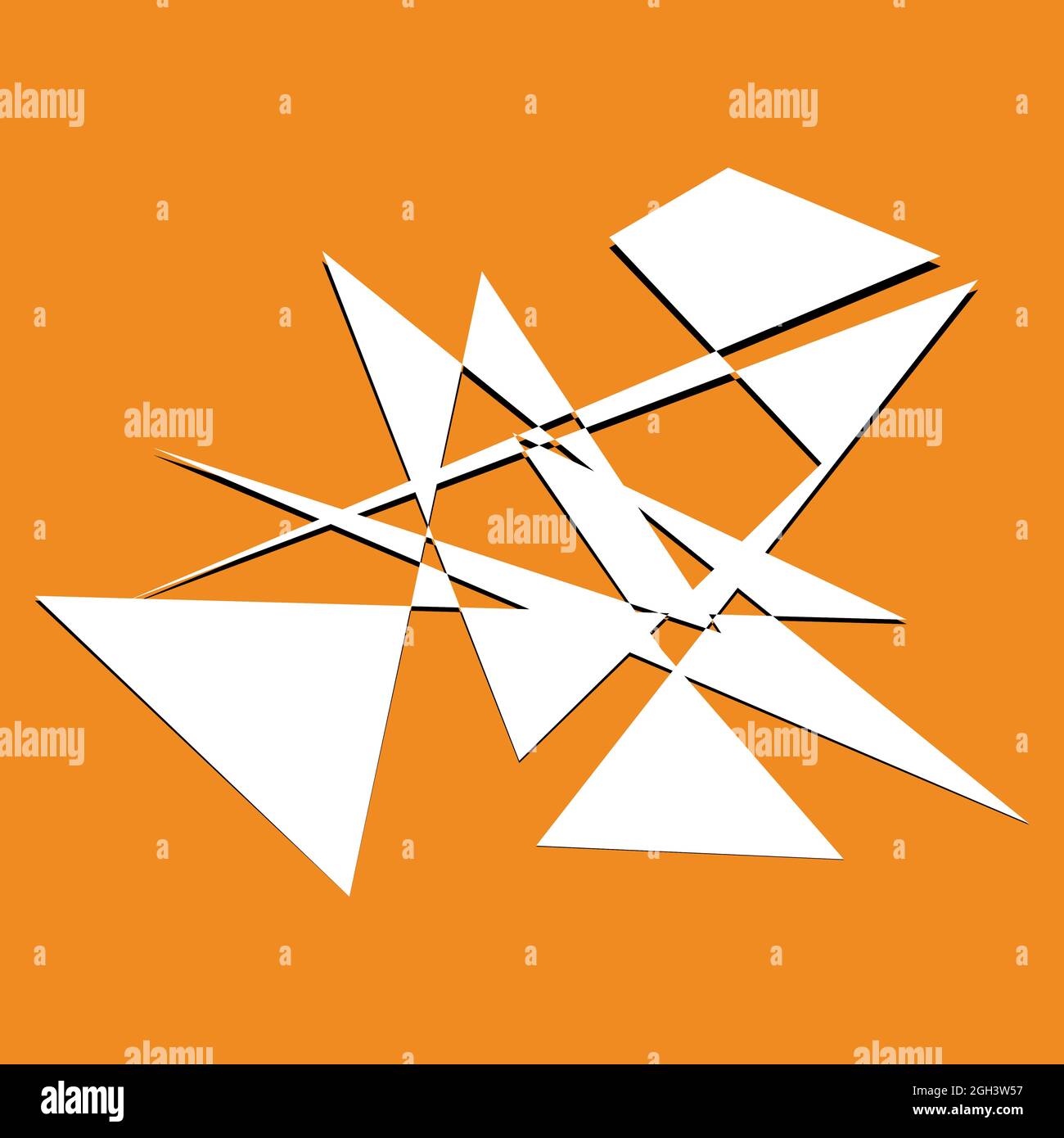 Edgy, ruptured, shatter, splinter shape, design element. Random ...