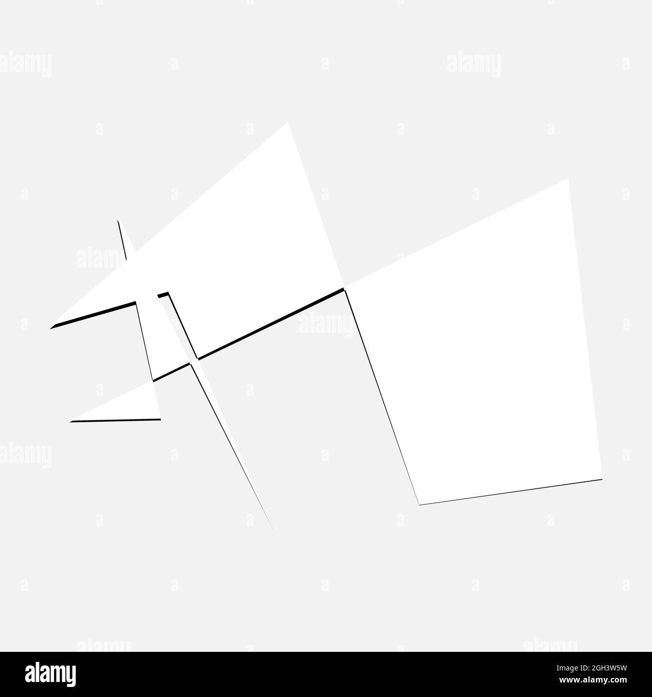 Edgy, ruptured, shatter, splinter shape, design element. Random ...