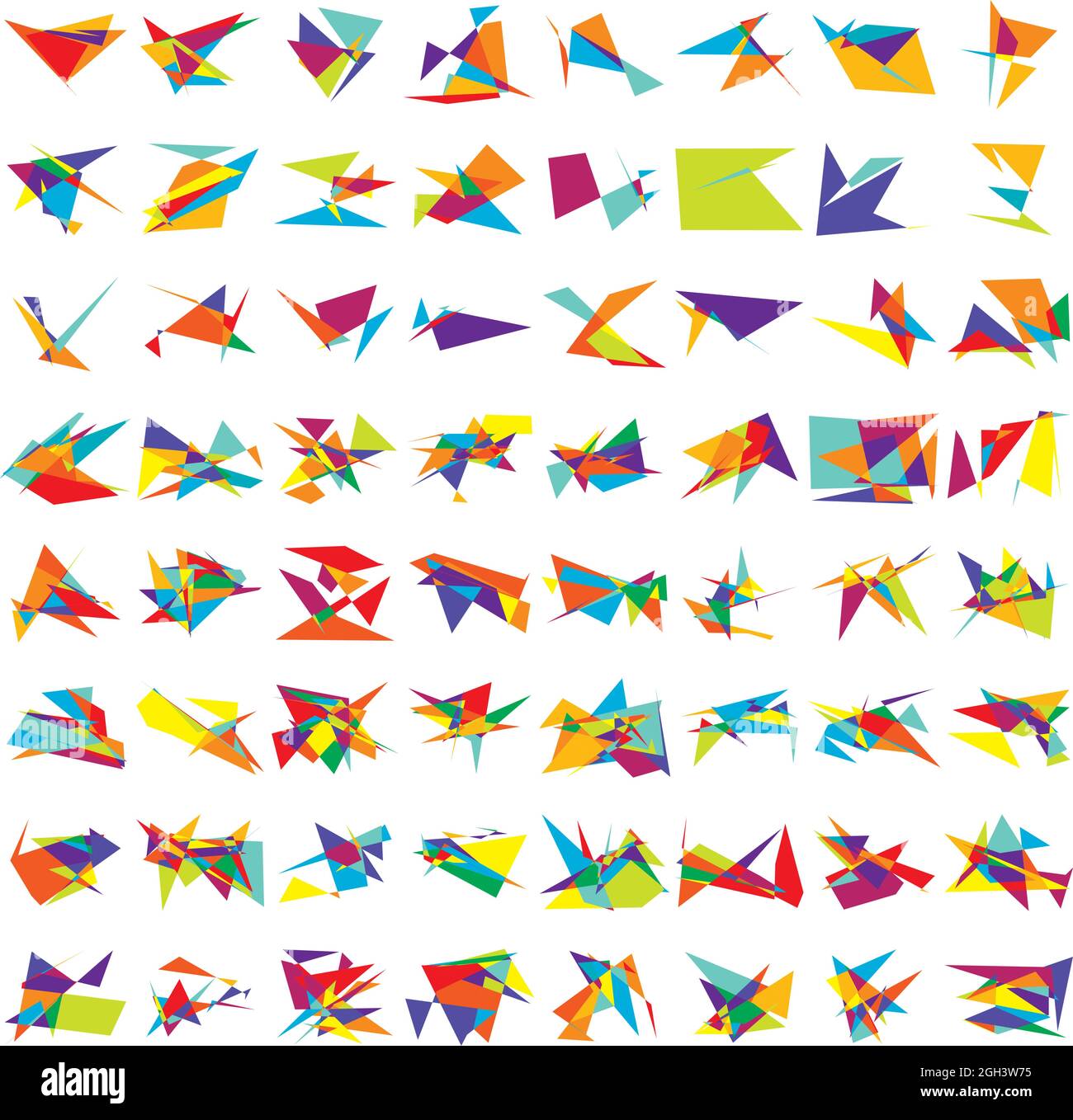 Edgy, ruptured, shatter, splinter shape, design element. Random ...