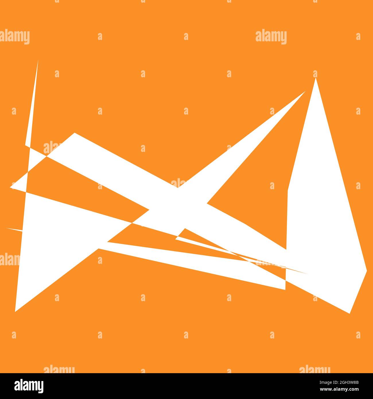 Edgy, ruptured, shatter, splinter shape, design element. Random ...