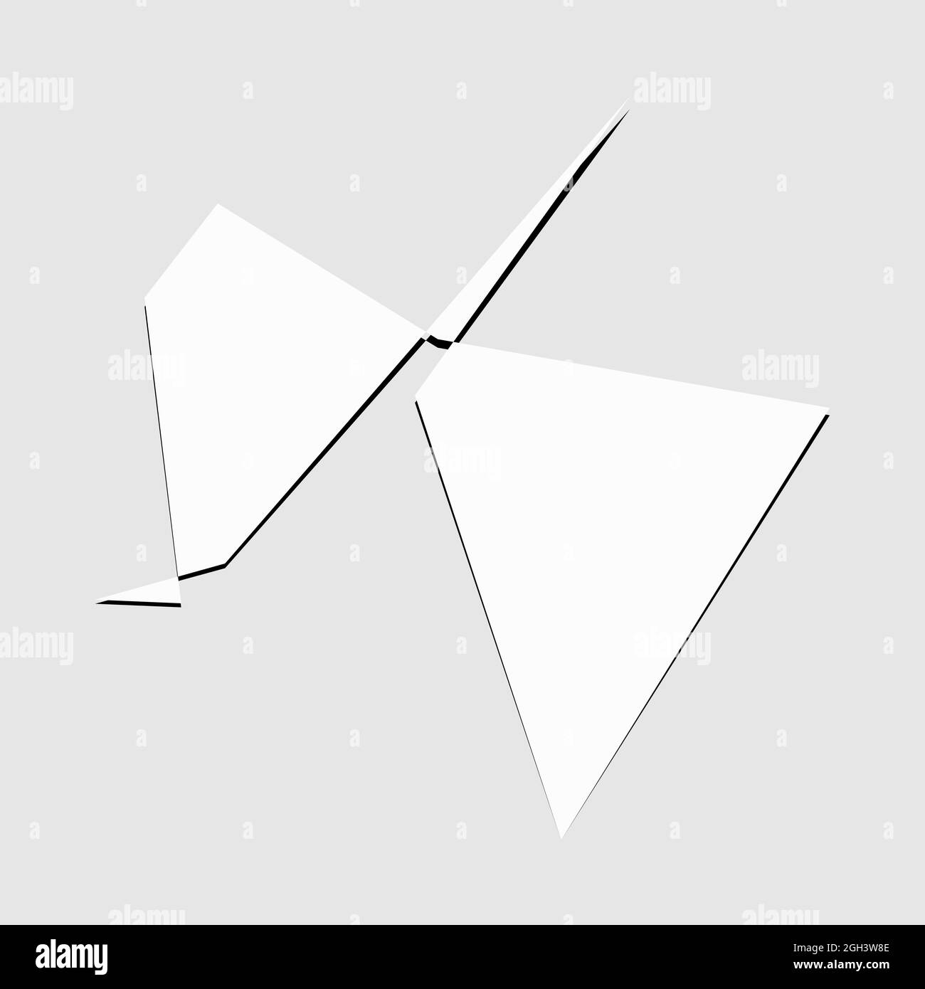 Edgy, ruptured, shatter, splinter shape, design element. Random ...