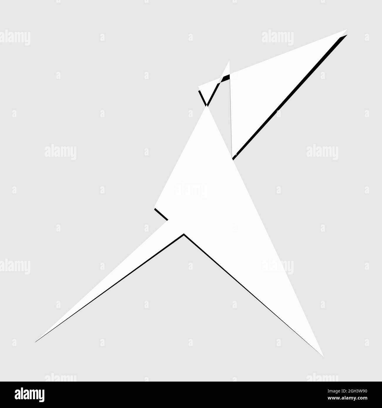 Edgy, ruptured, shatter, splinter shape, design element. Random ...