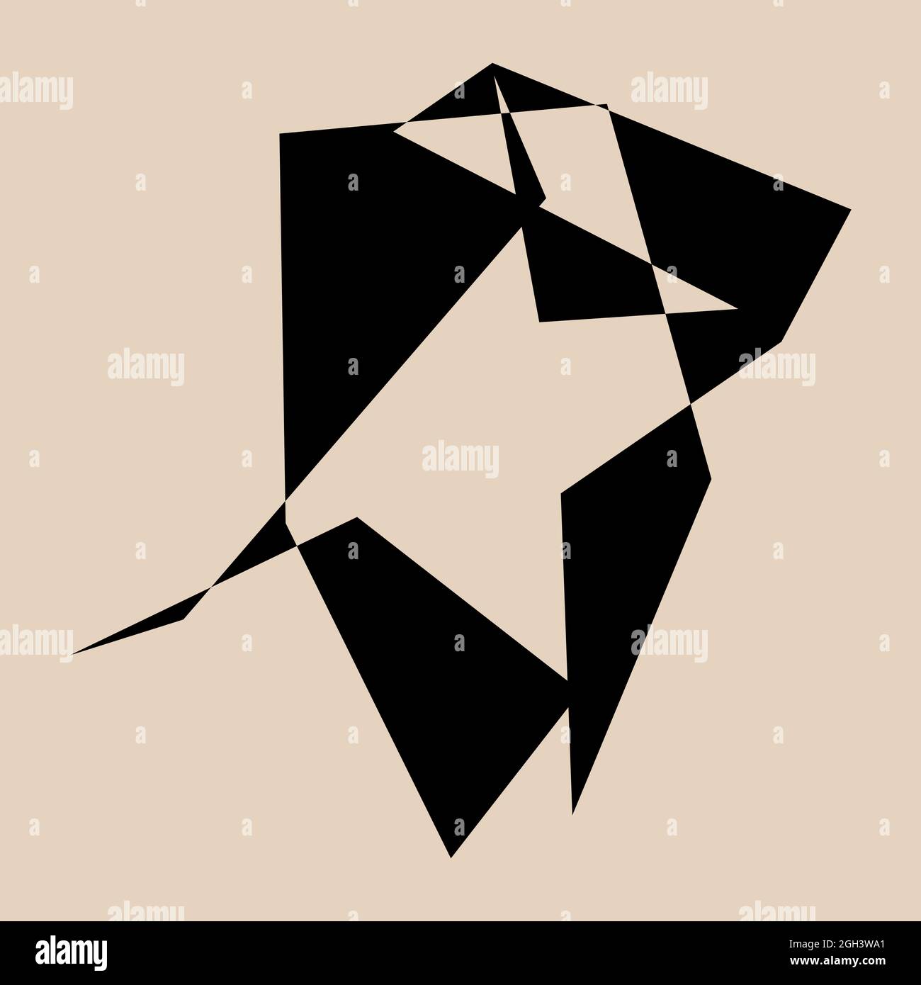 Edgy, ruptured, shatter, splinter shape, design element. Random ...