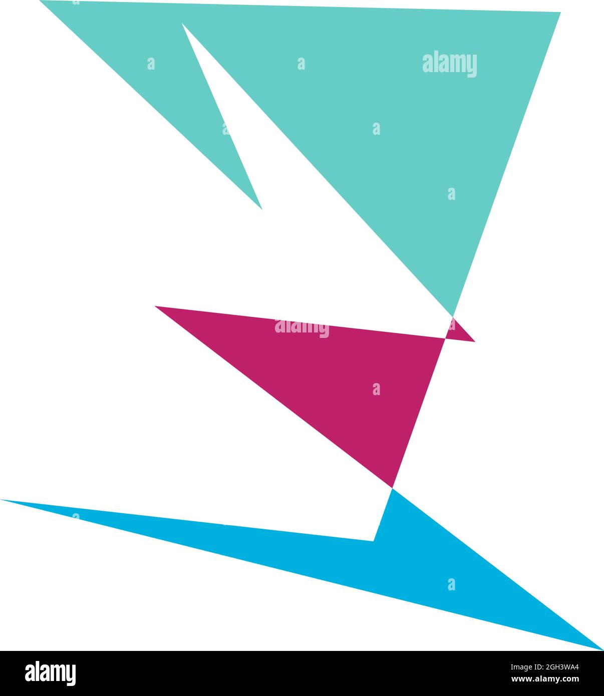 Edgy, ruptured, shatter, splinter shape, design element. Random ...