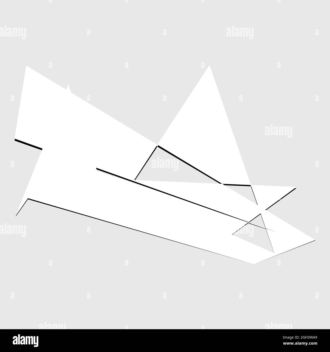 Edgy, ruptured, shatter, splinter shape, design element. Random ...