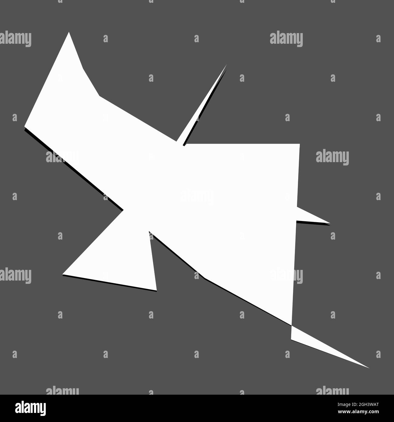 Edgy, ruptured, shatter, splinter shape, design element. Random ...