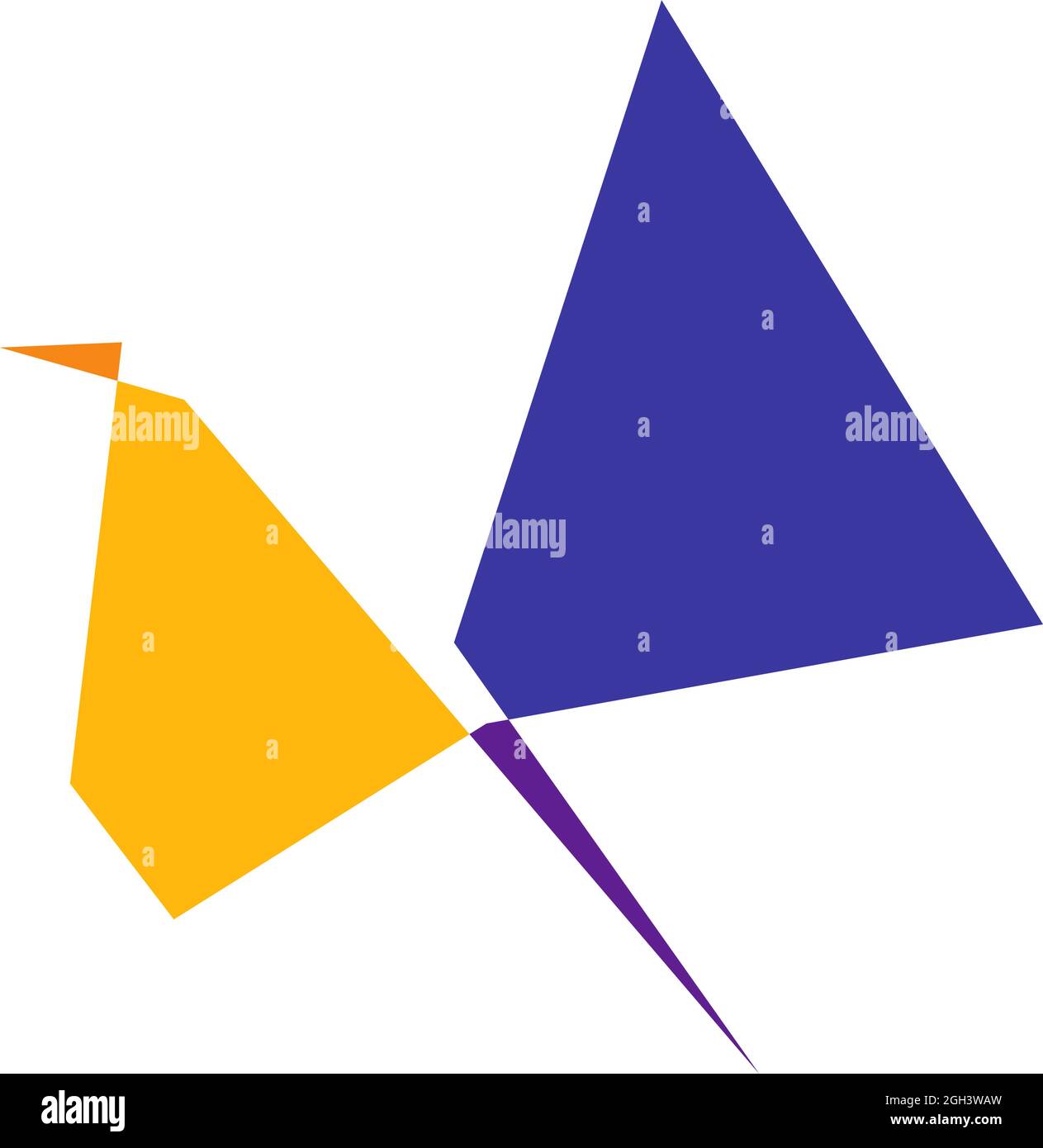 Edgy, ruptured, shatter, splinter shape, design element. Random ...