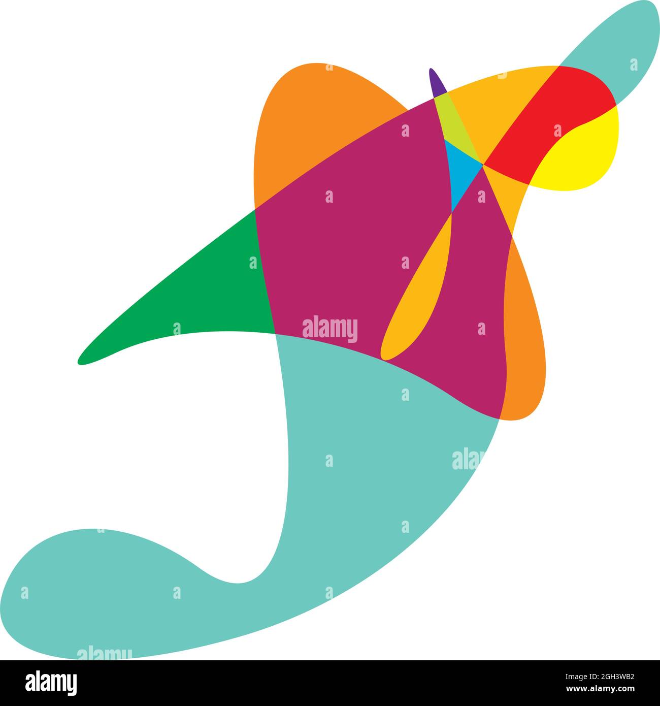 Random curvy, squiggle, freehand abstract shape. Squiggle, wriggle ...