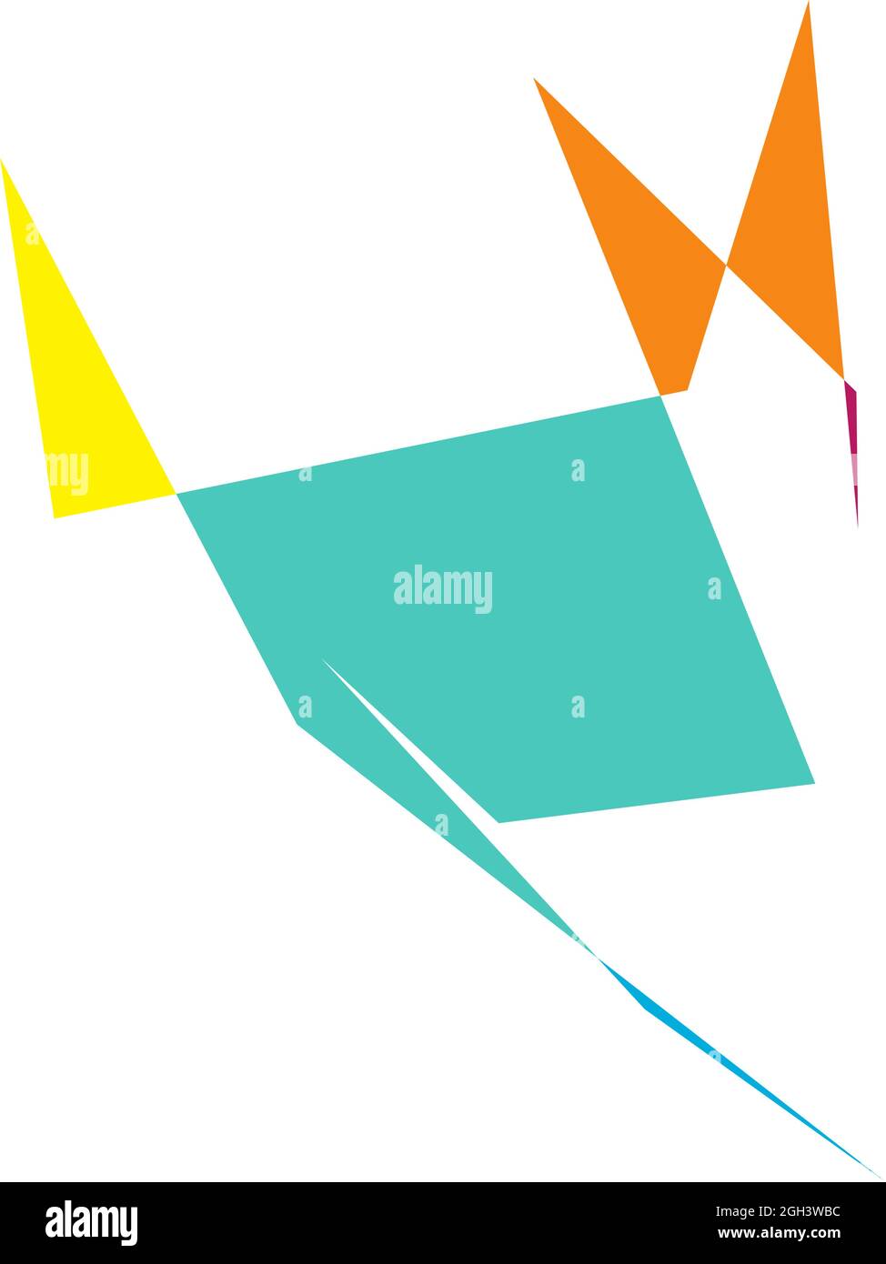 Edgy, ruptured, shatter, splinter shape, design element. Random ...