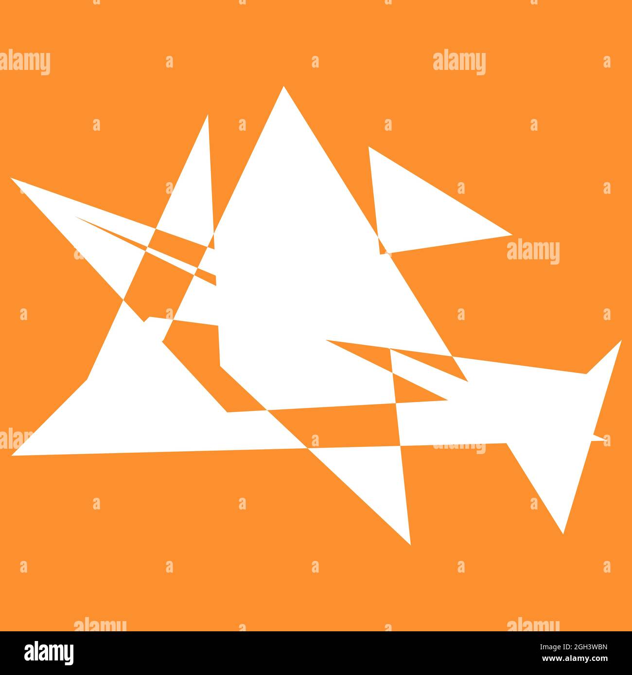 Edgy, ruptured, shatter, splinter shape, design element. Random ...