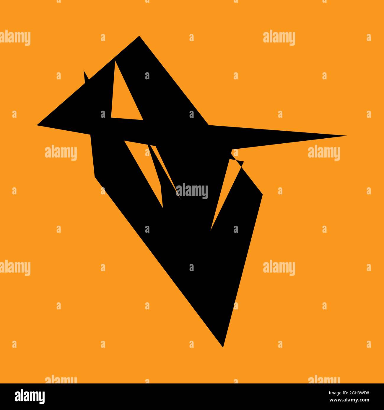 Edgy, ruptured, shatter, splinter shape, design element. Random ...