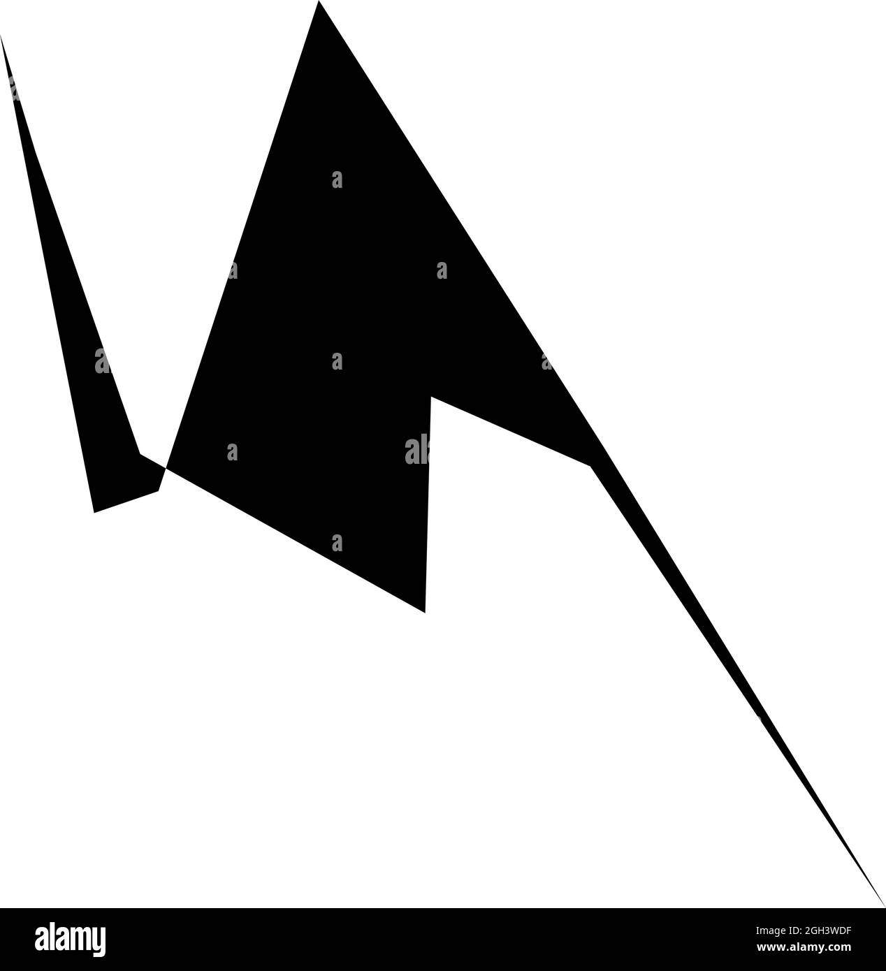 Edgy, ruptured, shatter, splinter shape, design element. Random ...