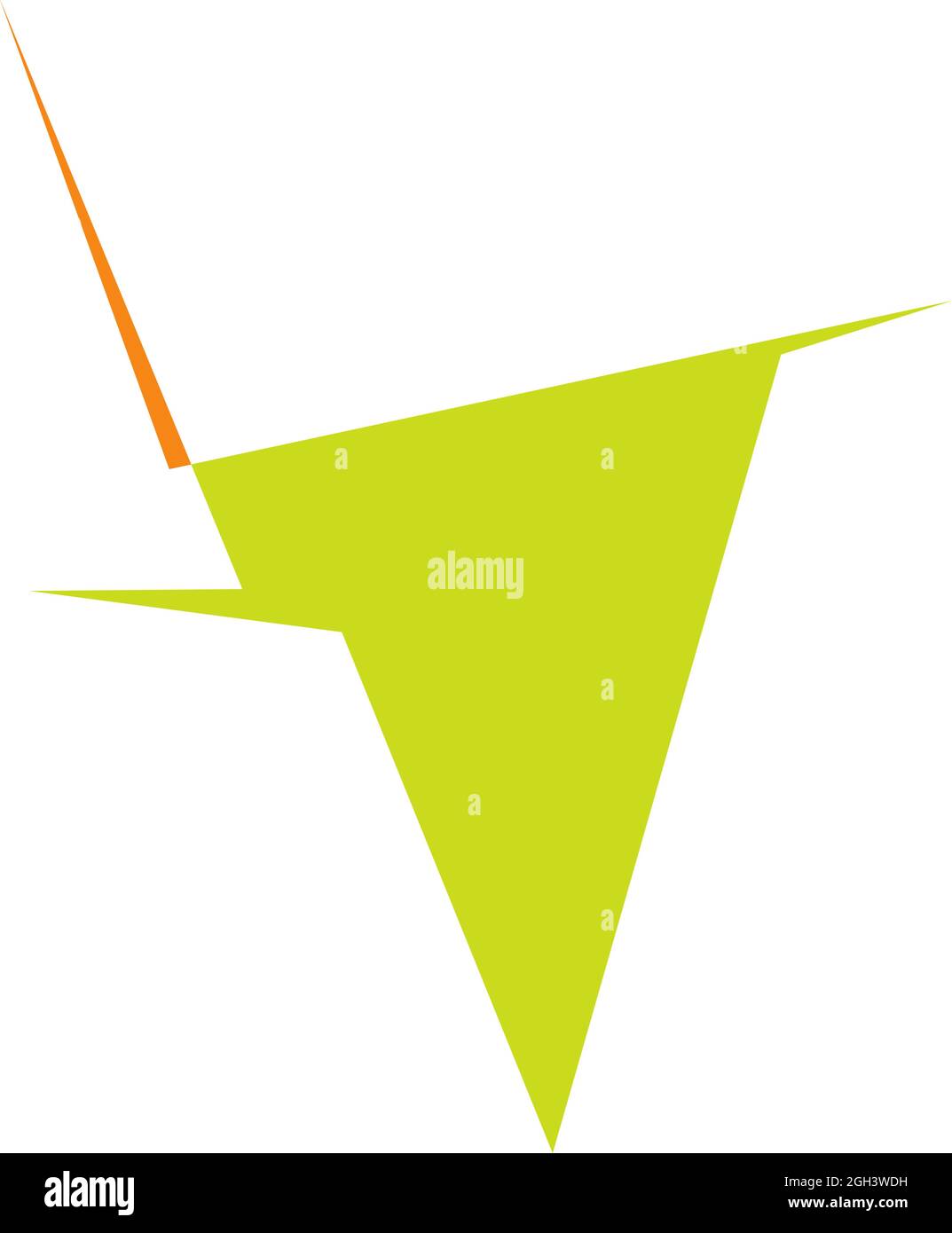 Edgy, ruptured, shatter, splinter shape, design element. Random ...