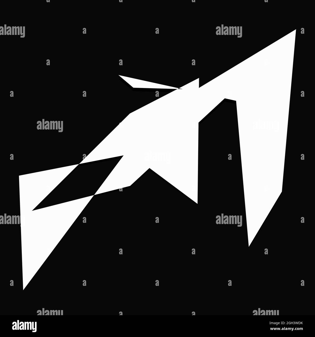 Edgy, ruptured, shatter, splinter shape, design element. Random ...