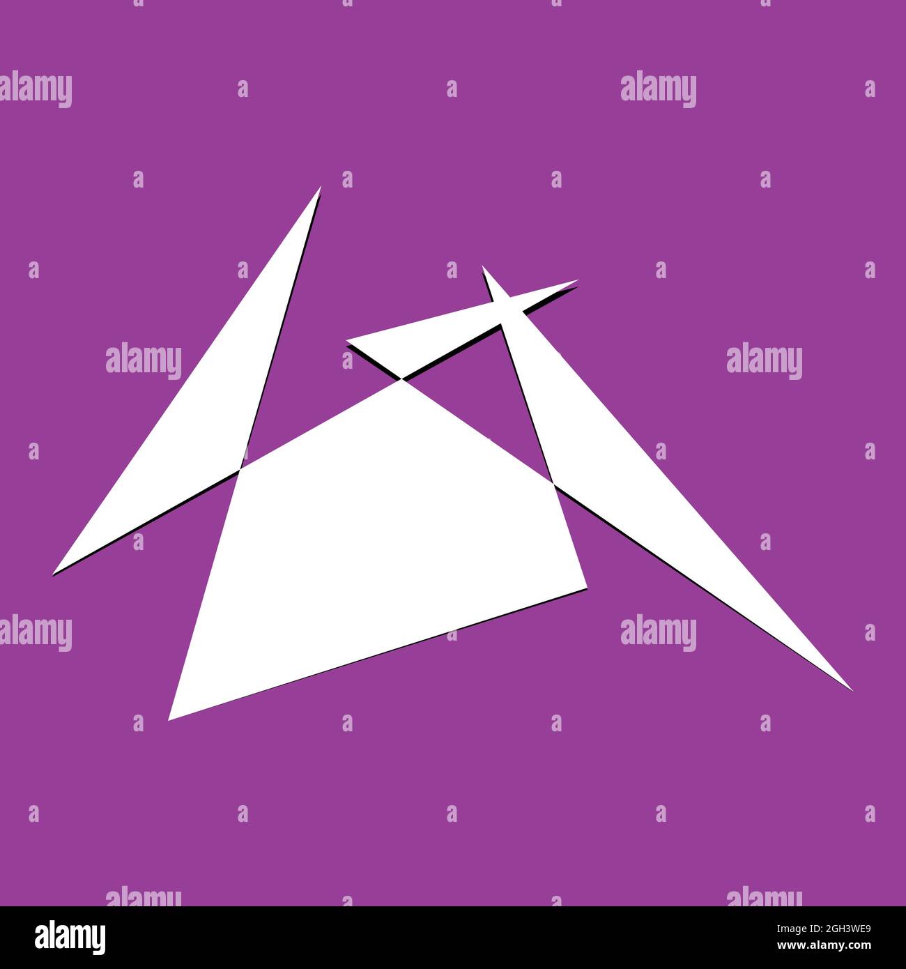 Edgy, ruptured, shatter, splinter shape, design element. Random ...