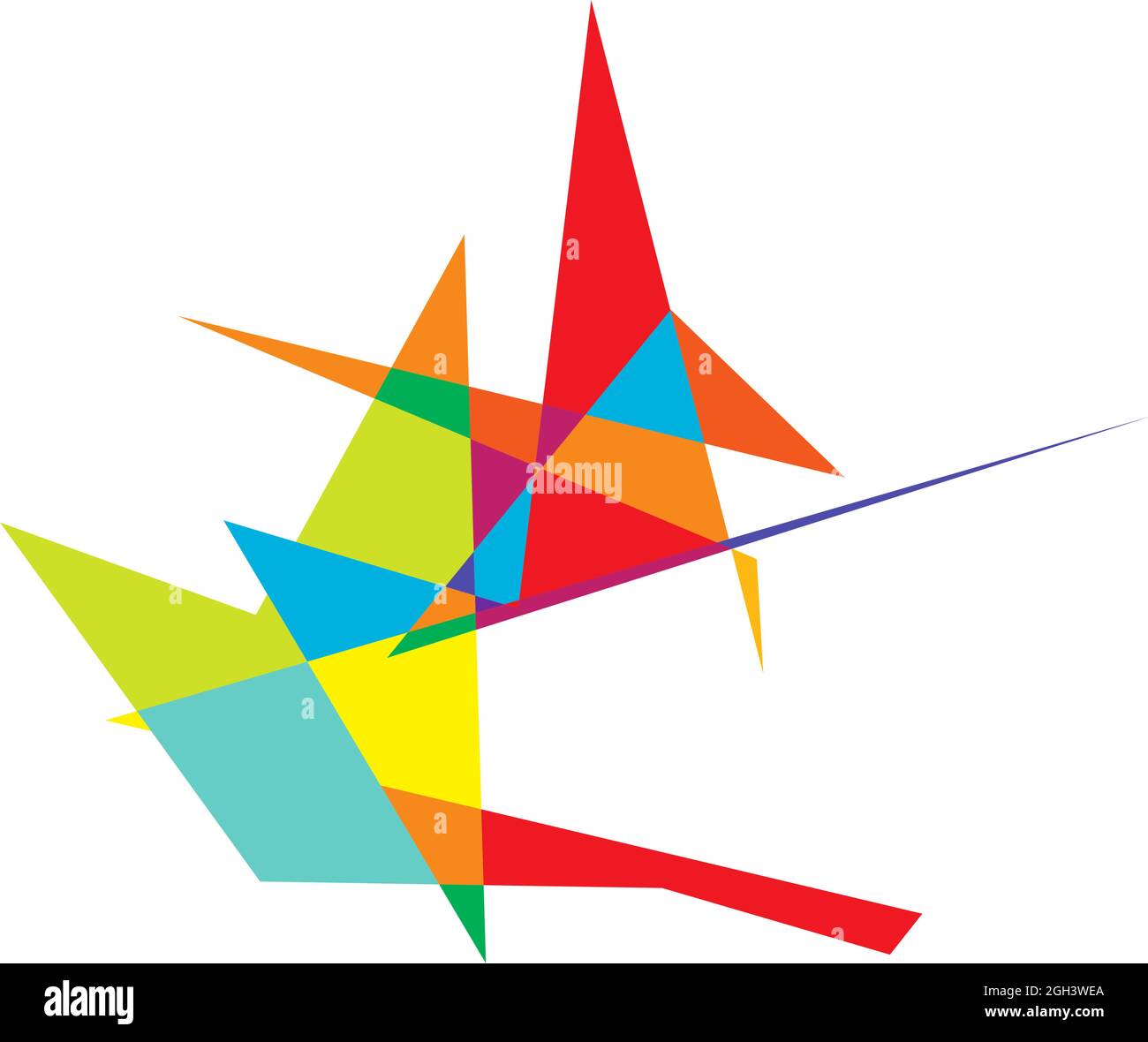 Edgy, ruptured, shatter, splinter shape, design element. Random ...