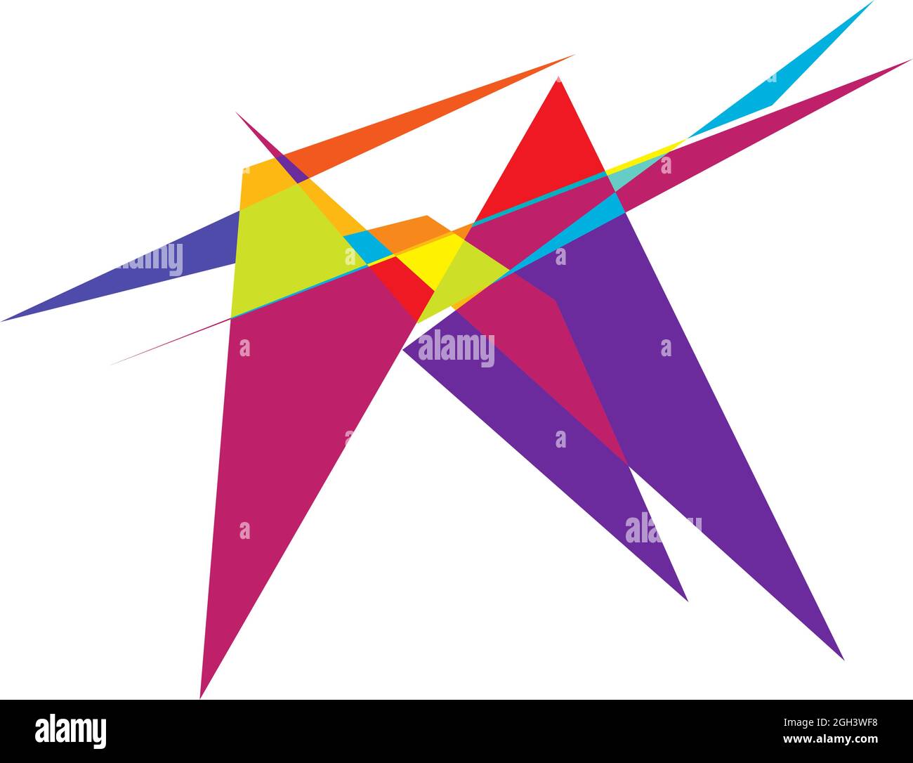 Edgy, ruptured, shatter, splinter shape, design element. Random ...