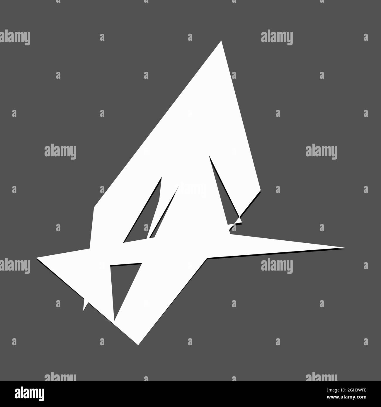 Edgy, ruptured, shatter, splinter shape, design element. Random ...