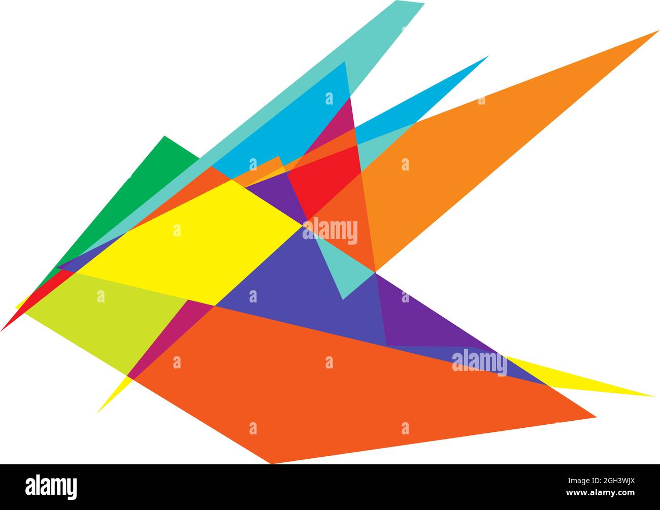 Edgy, ruptured, shatter, splinter shape, design element. Random ...