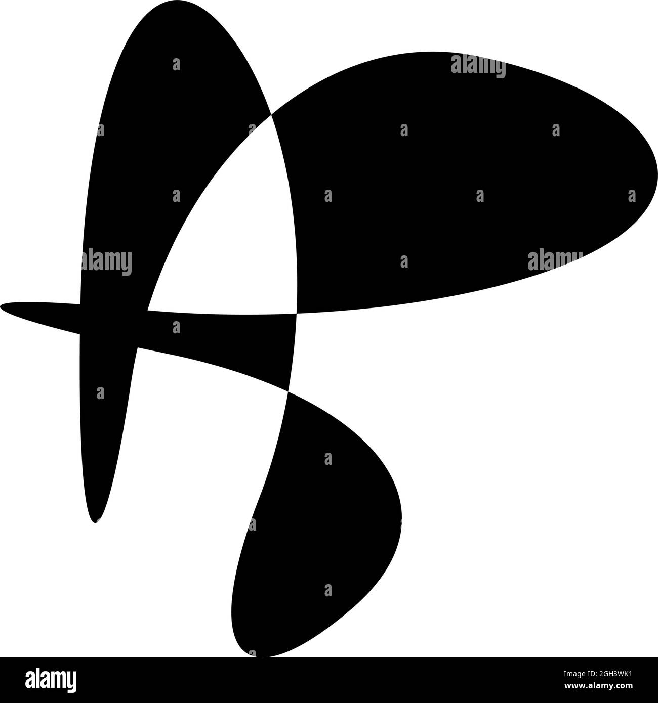 Random curvy, squiggle, freehand abstract shape. Squiggle, wriggle ...