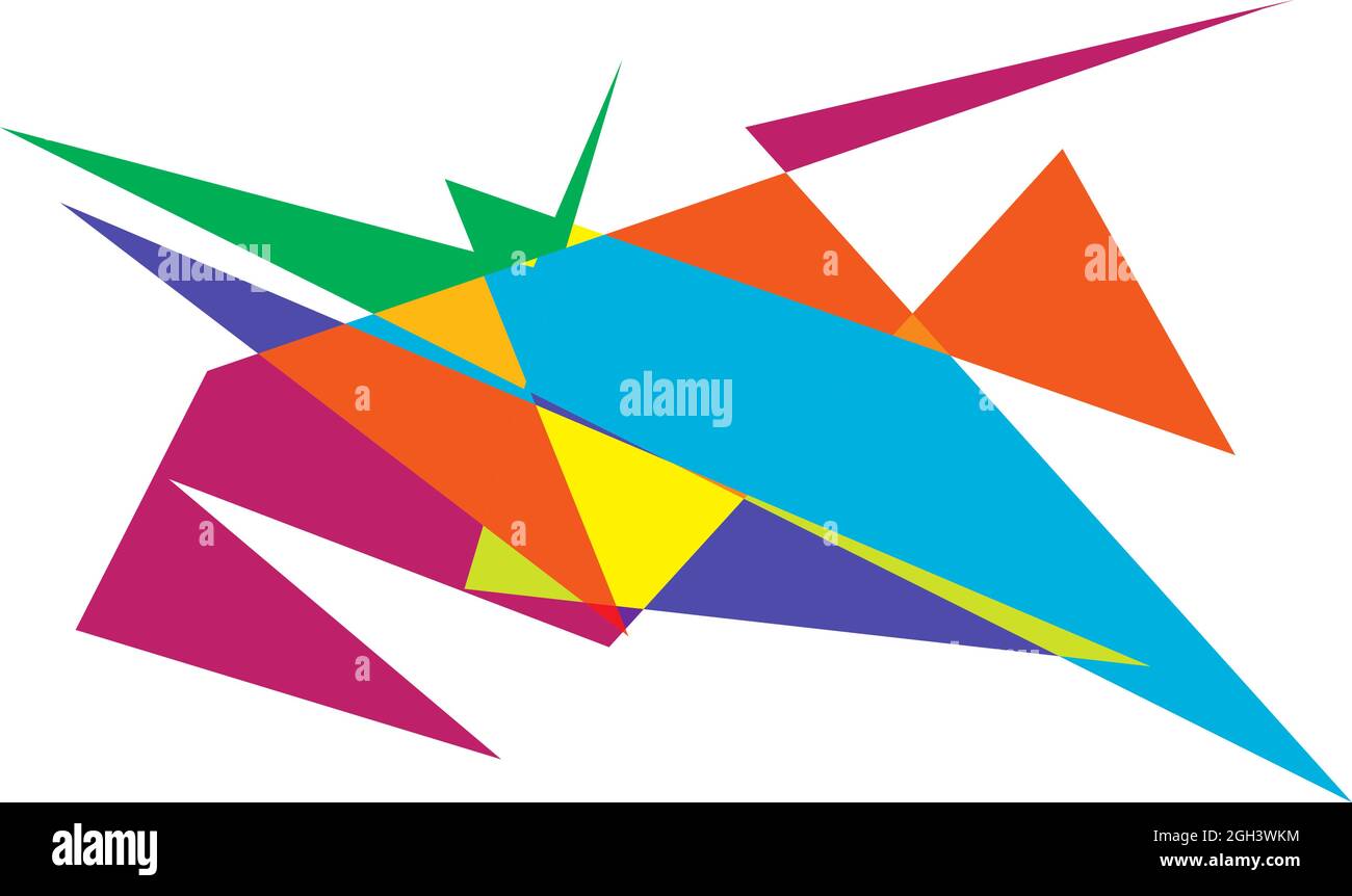 Edgy, ruptured, shatter, splinter shape, design element. Random ...