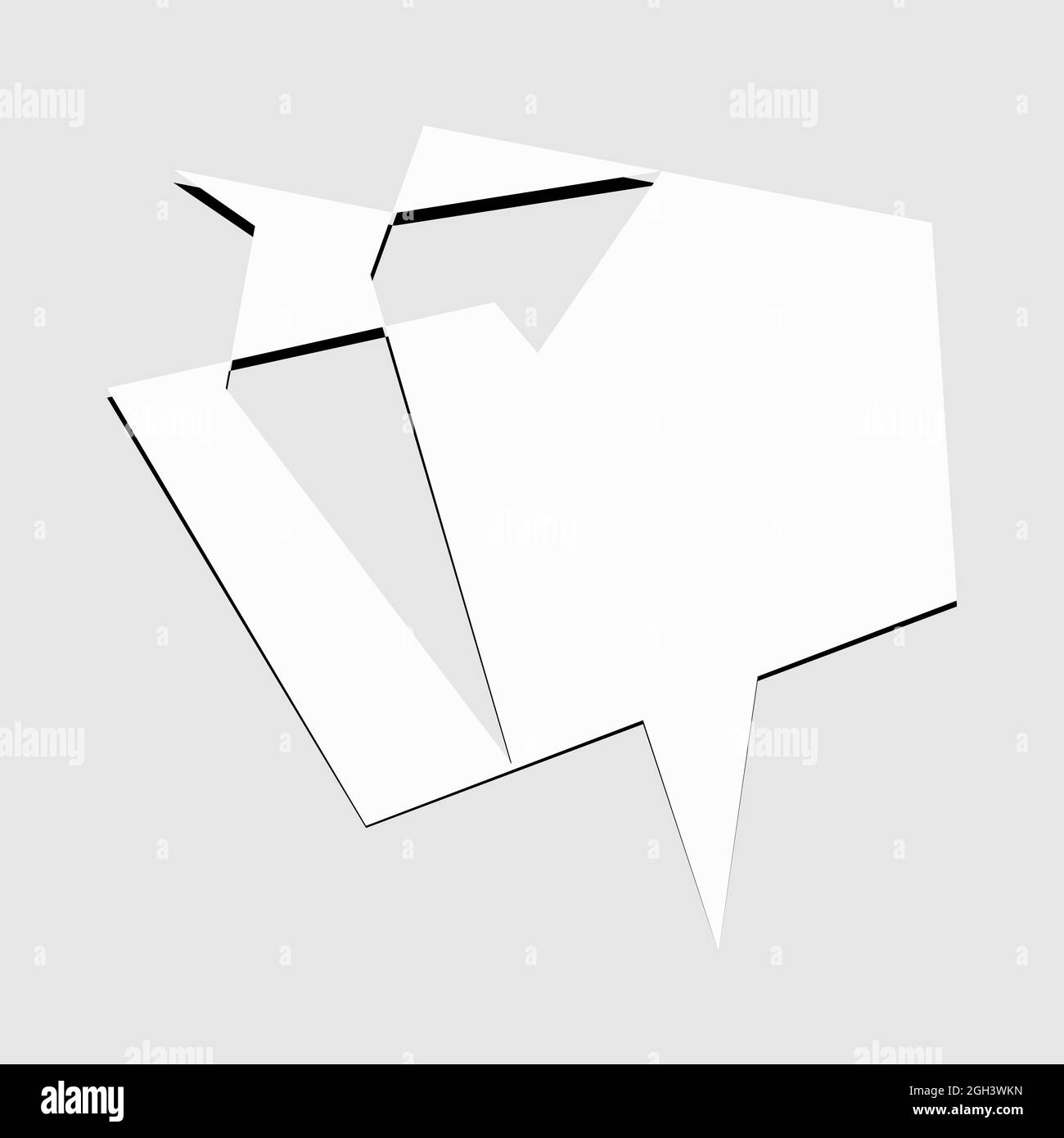 Edgy, ruptured, shatter, splinter shape, design element. Random ...