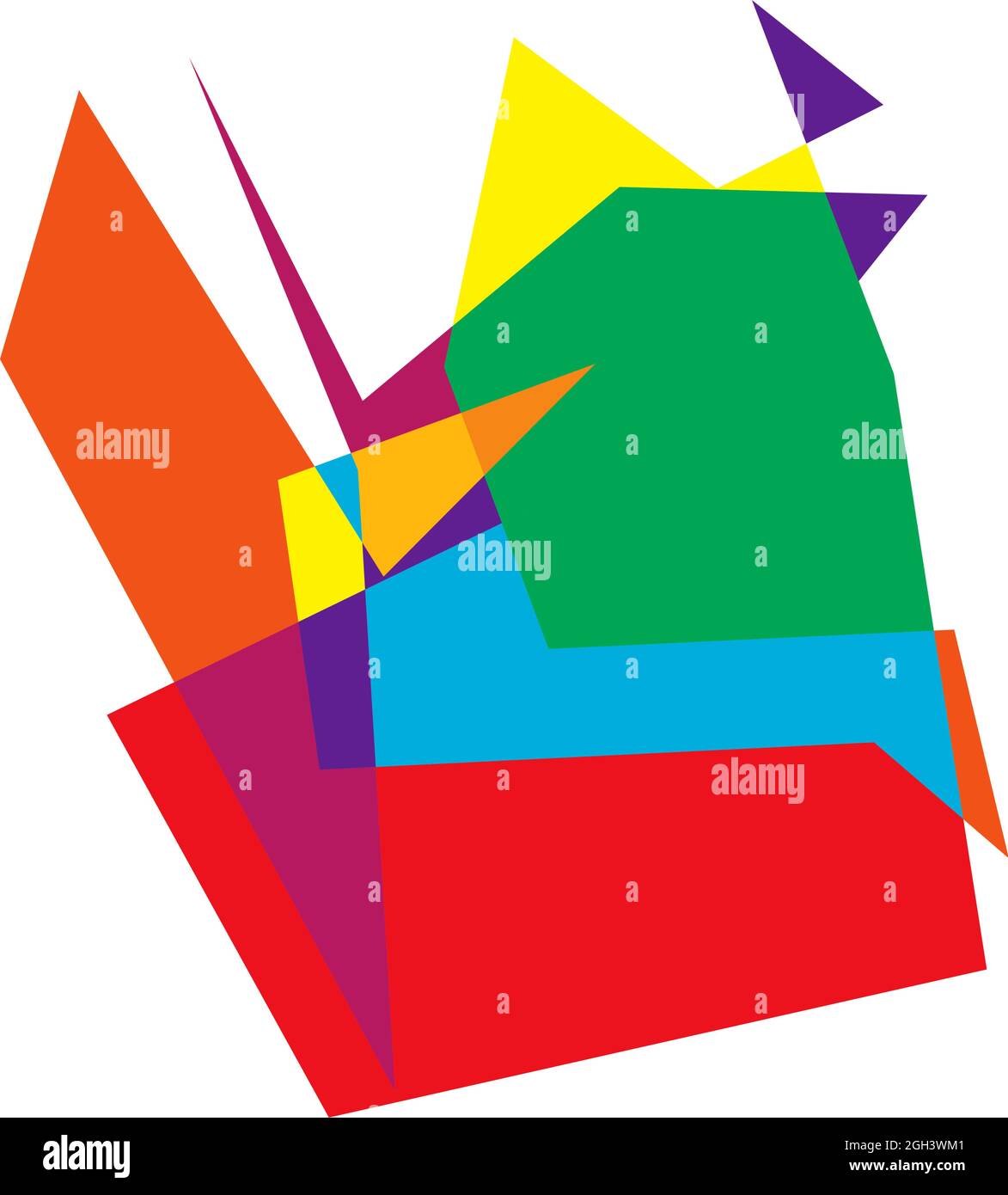 Edgy, ruptured, shatter, splinter shape, design element. Random ...