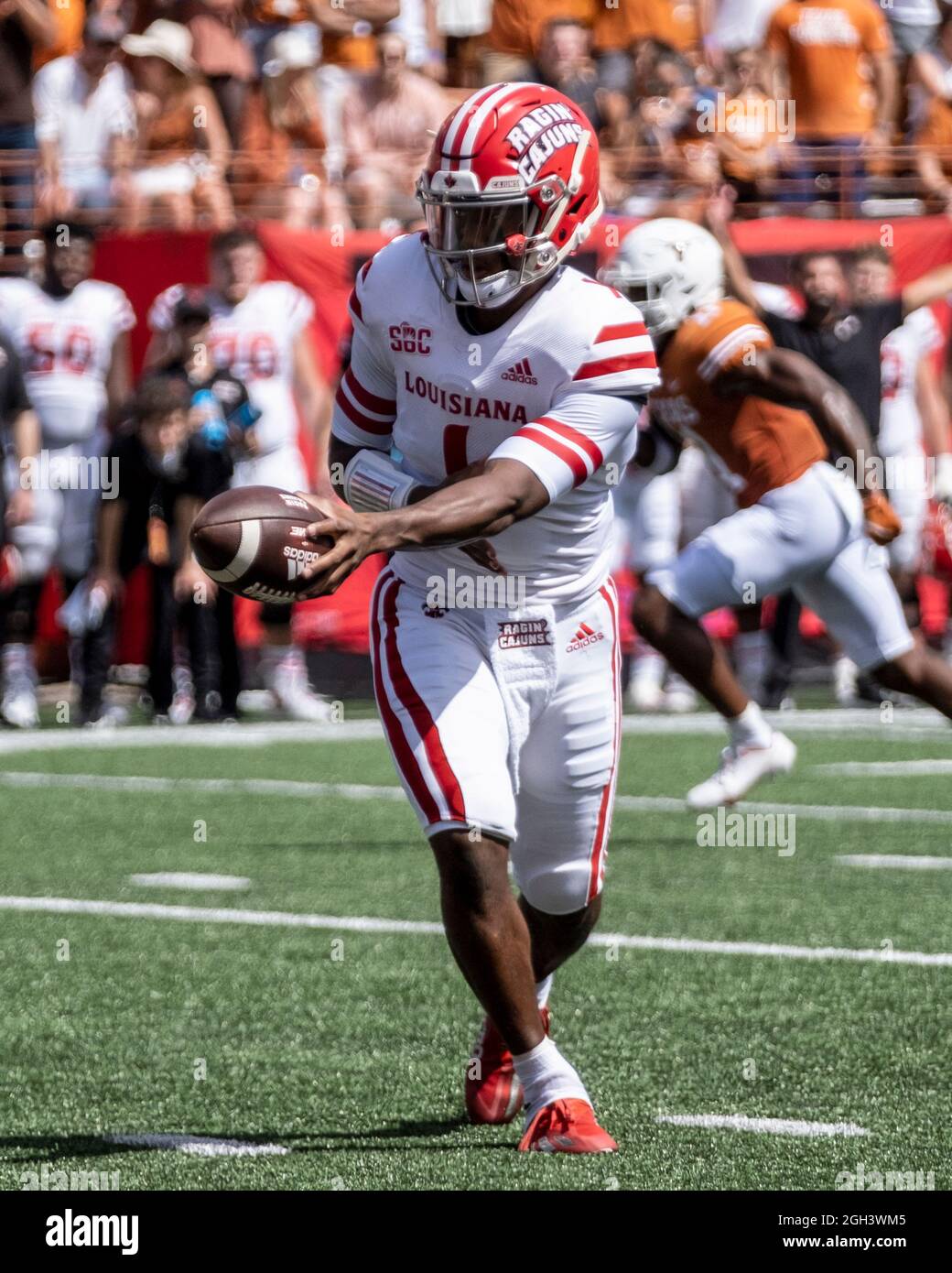 September 04. Quarterback Levi Lewis #1 of the Louisiana Ragin' Cajuns ...