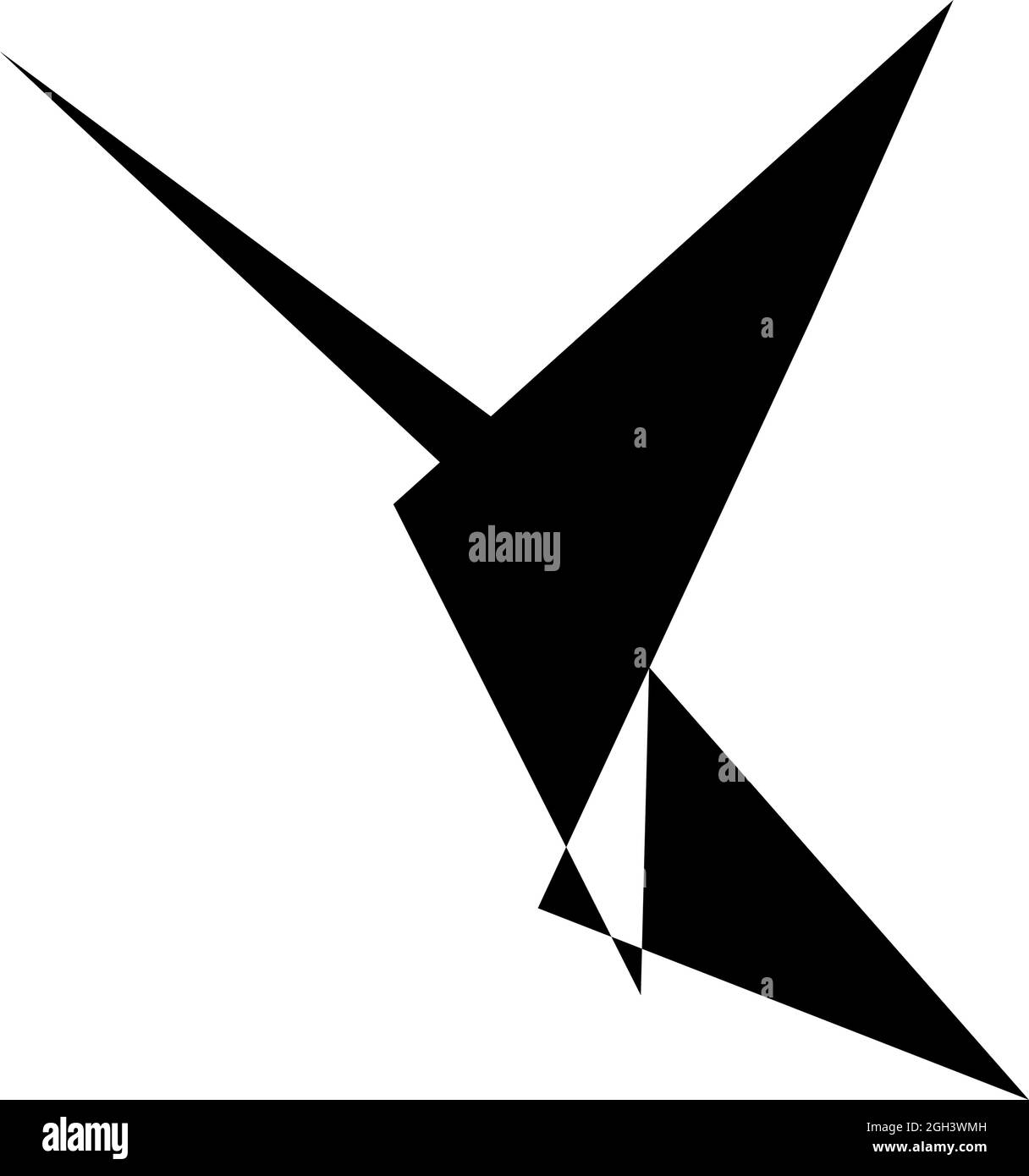 Edgy, ruptured, shatter, splinter shape, design element. Random ...
