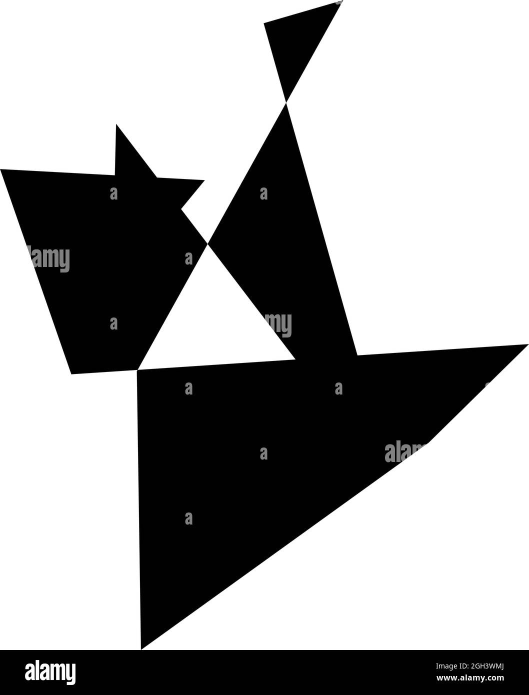 Edgy, ruptured, shatter, splinter shape, design element. Random ...