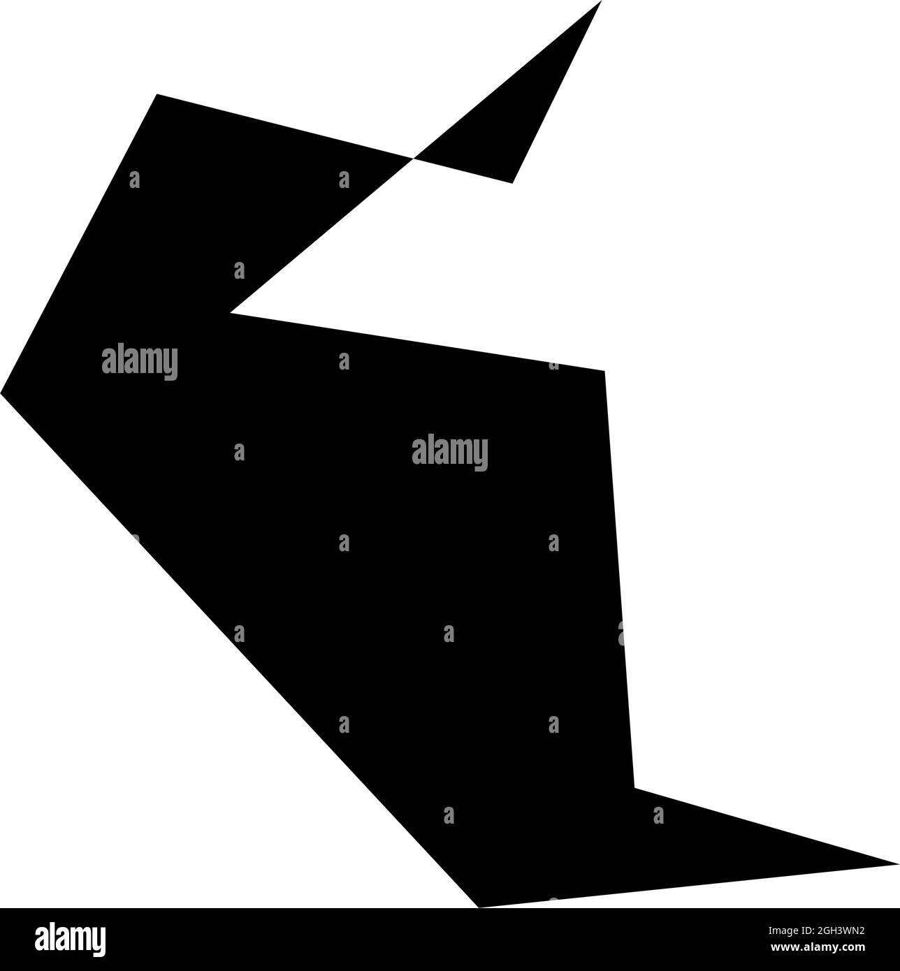 Edgy, ruptured, shatter, splinter shape, design element. Random ...