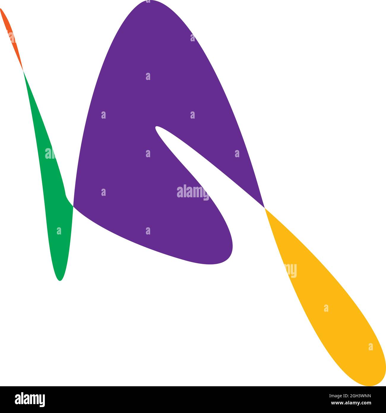 Random curvy, squiggle, freehand abstract shape. Squiggle, wriggle ...