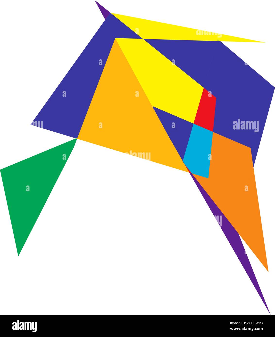 Edgy, ruptured, shatter, splinter shape, design element. Random ...
