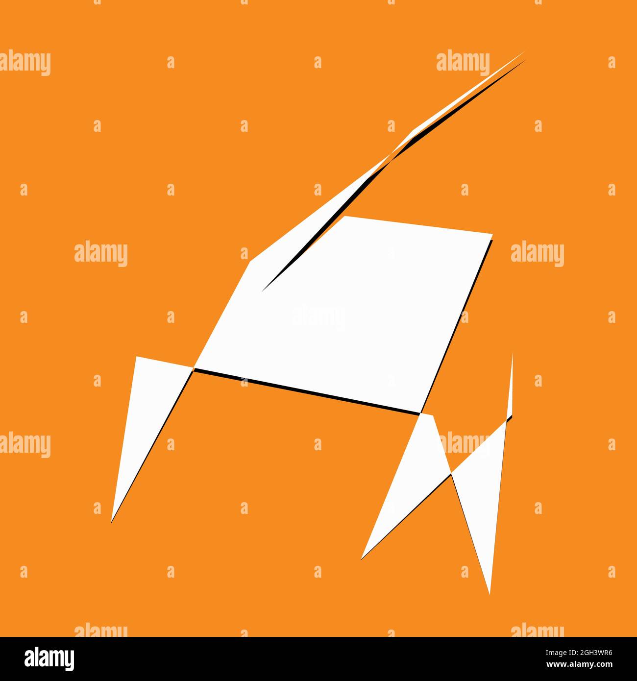 Edgy, ruptured, shatter, splinter shape, design element. Random ...