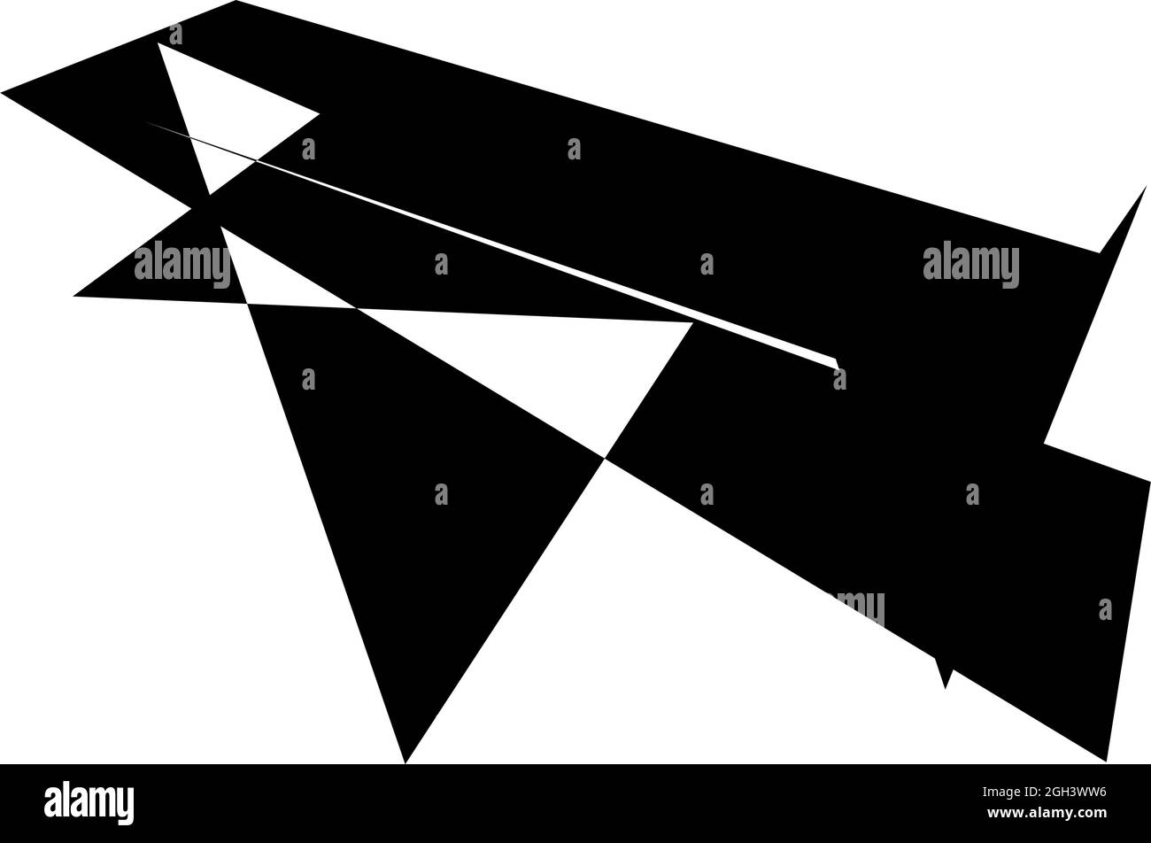 Edgy, ruptured, shatter, splinter shape, design element. Random ...