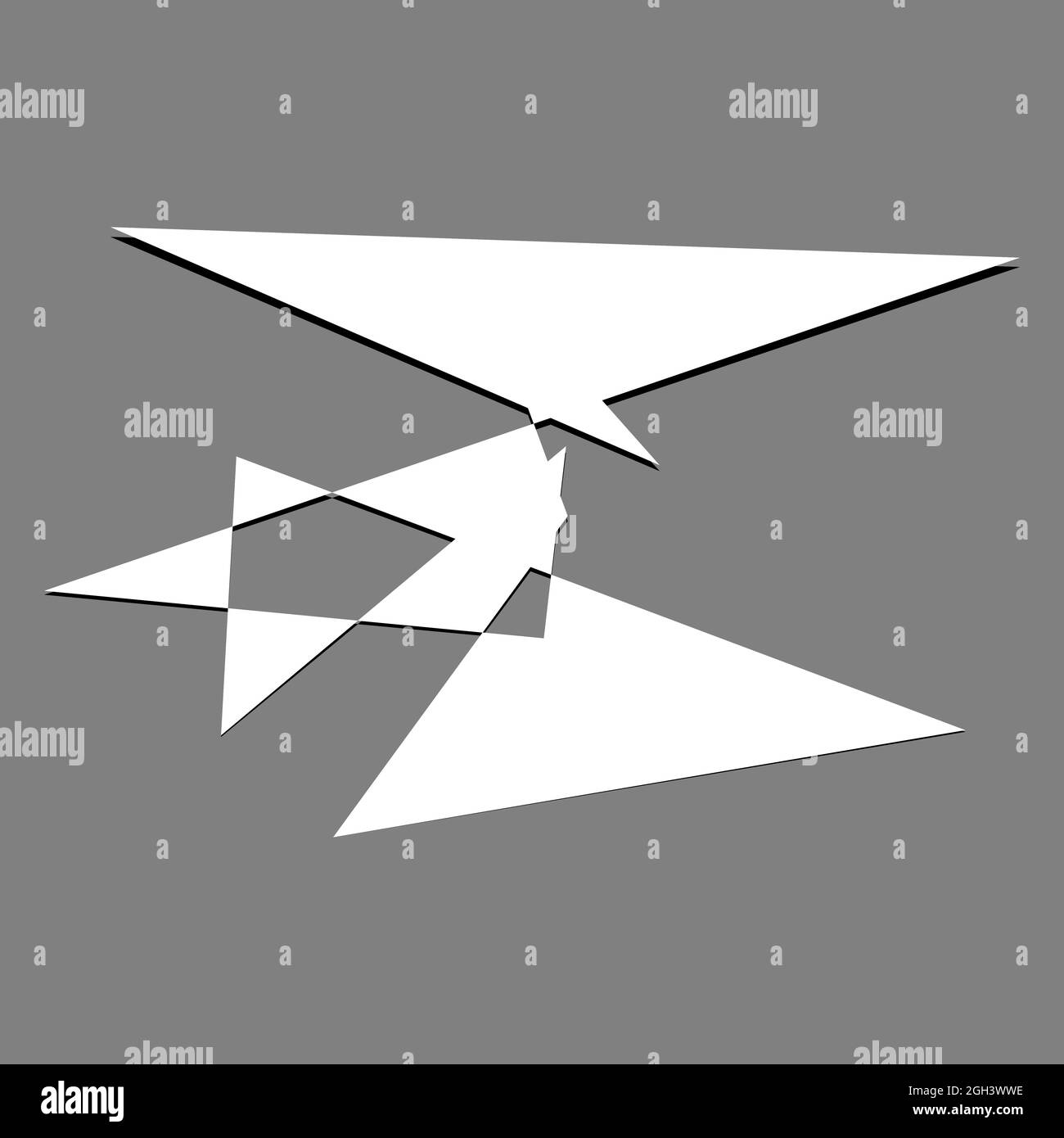 Edgy, ruptured, shatter, splinter shape, design element. Random ...