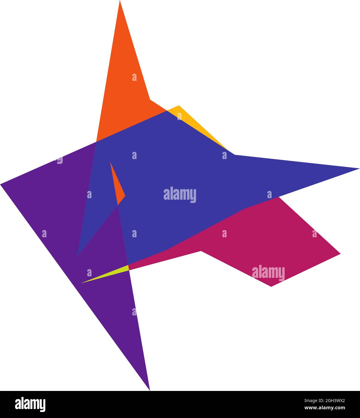 Edgy, ruptured, shatter, splinter shape, design element. Random ...