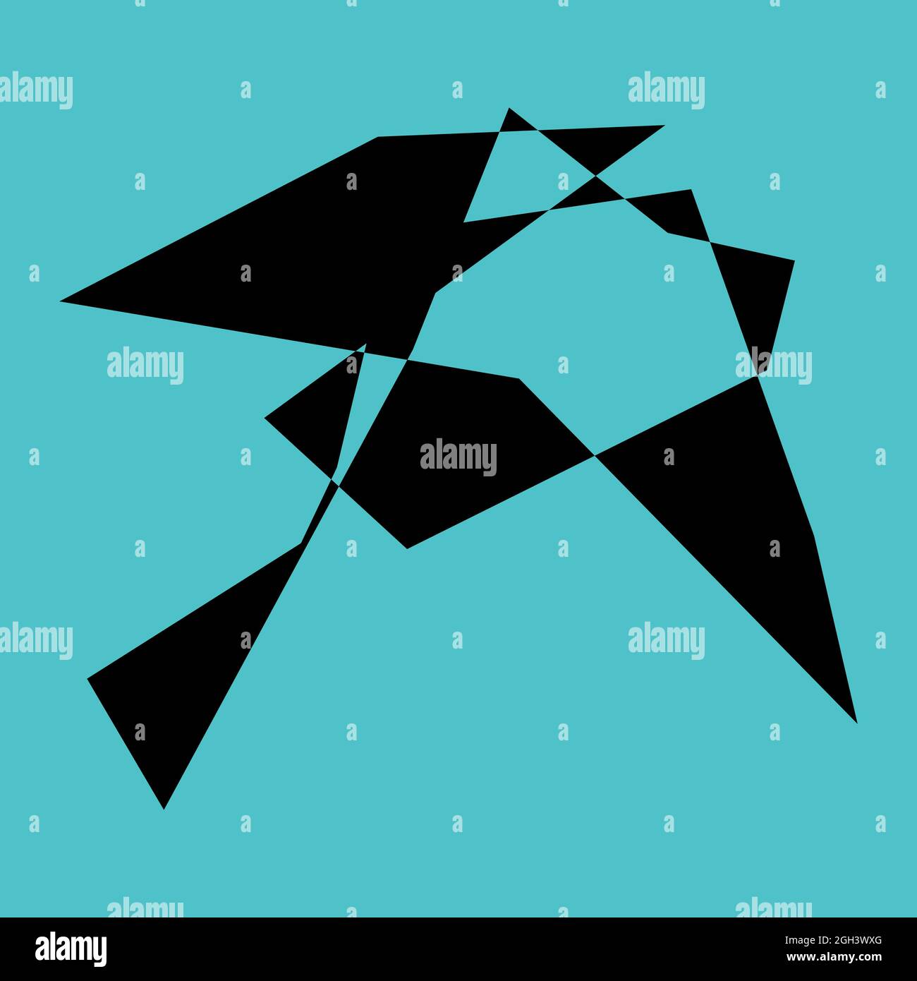 Edgy, ruptured, shatter, splinter shape, design element. Random ...