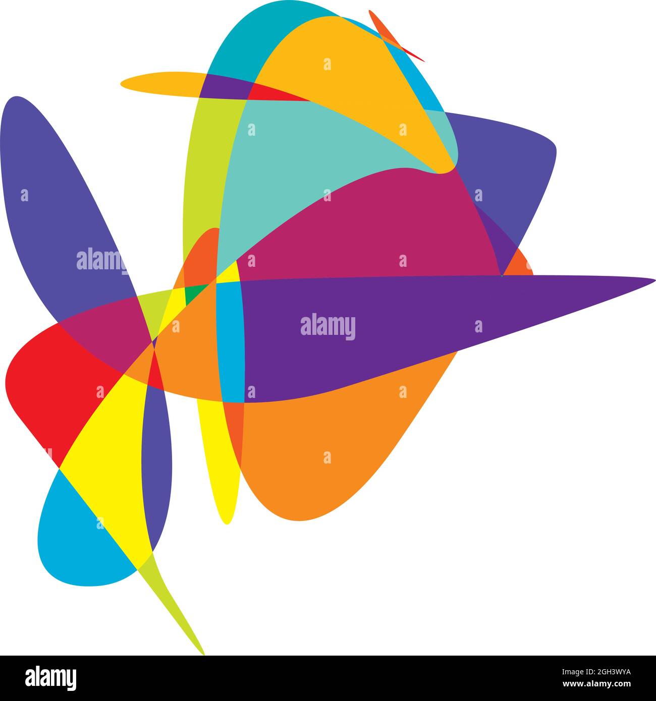 Random curvy, squiggle, freehand abstract shape. Squiggle, wriggle ...