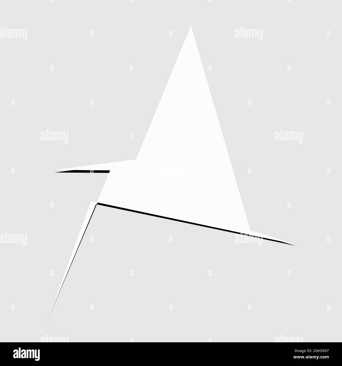 Edgy, ruptured, shatter, splinter shape, design element. Random ...