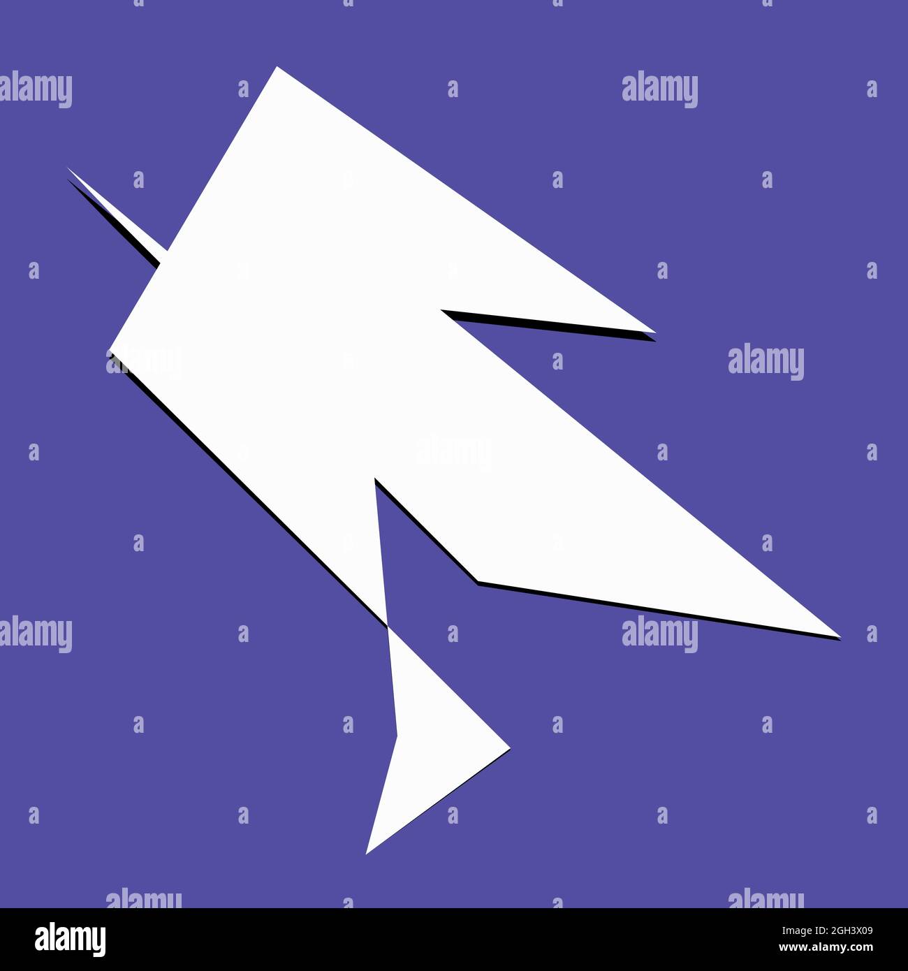 Edgy, ruptured, shatter, splinter shape, design element. Random ...