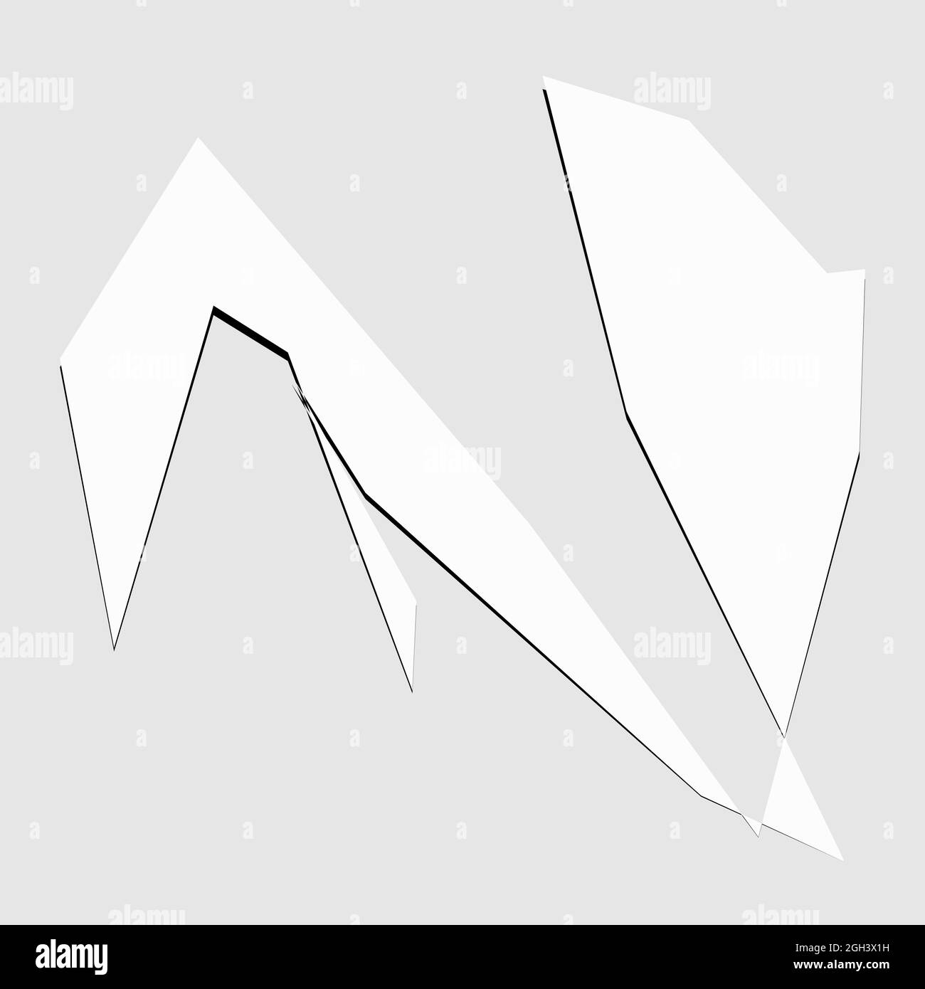 Edgy, ruptured, shatter, splinter shape, design element. Random ...