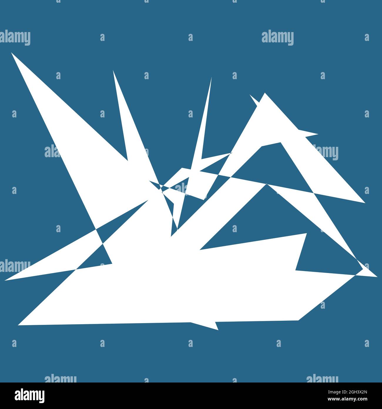 Edgy, ruptured, shatter, splinter shape, design element. Random ...